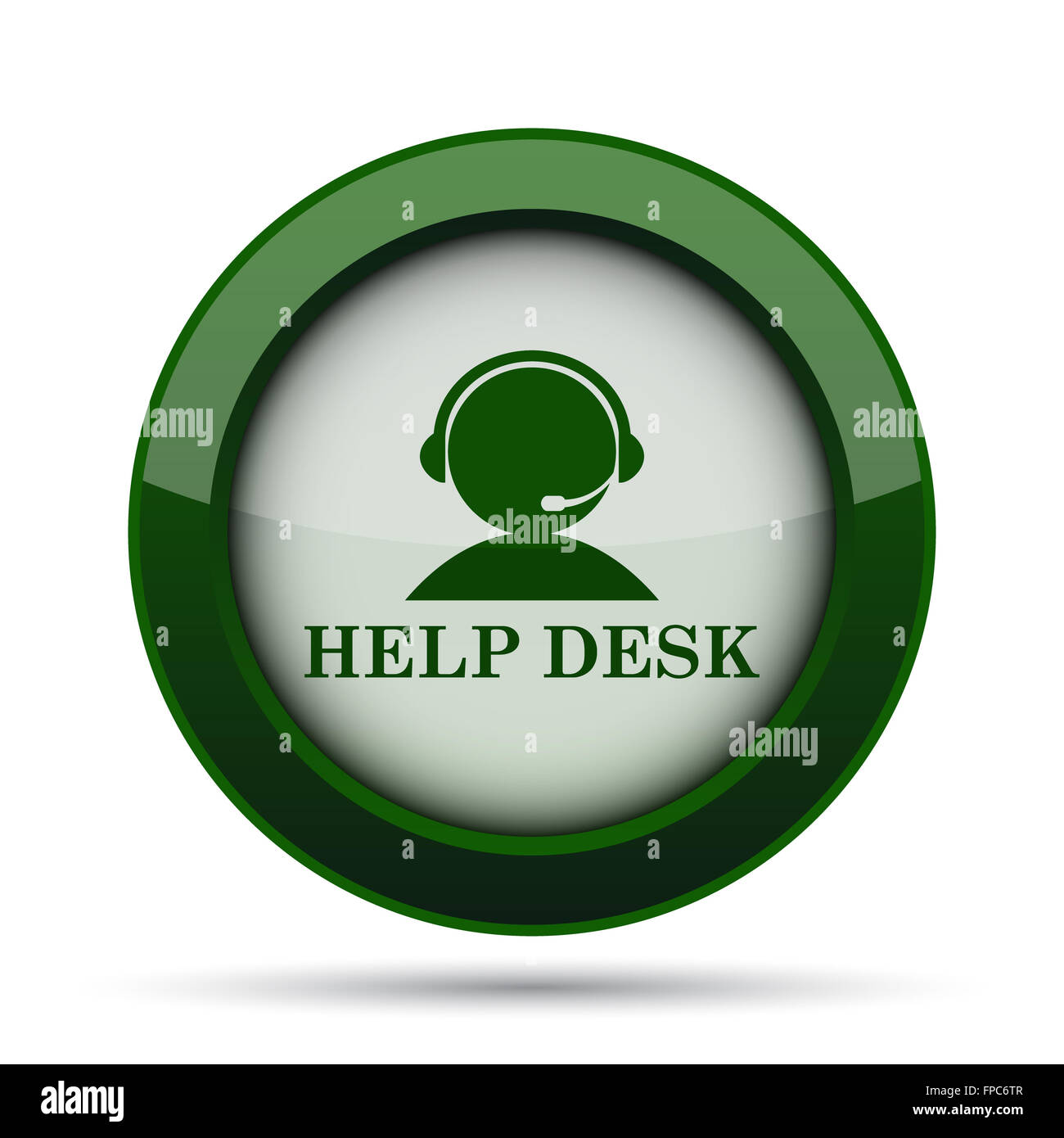 Helpdesk icon. Internet button on white background Stock Photo - Alamy