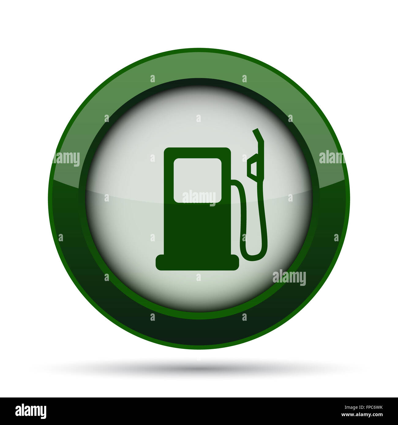 Gas pump icon. Internet button on white background Stock Photo - Alamy