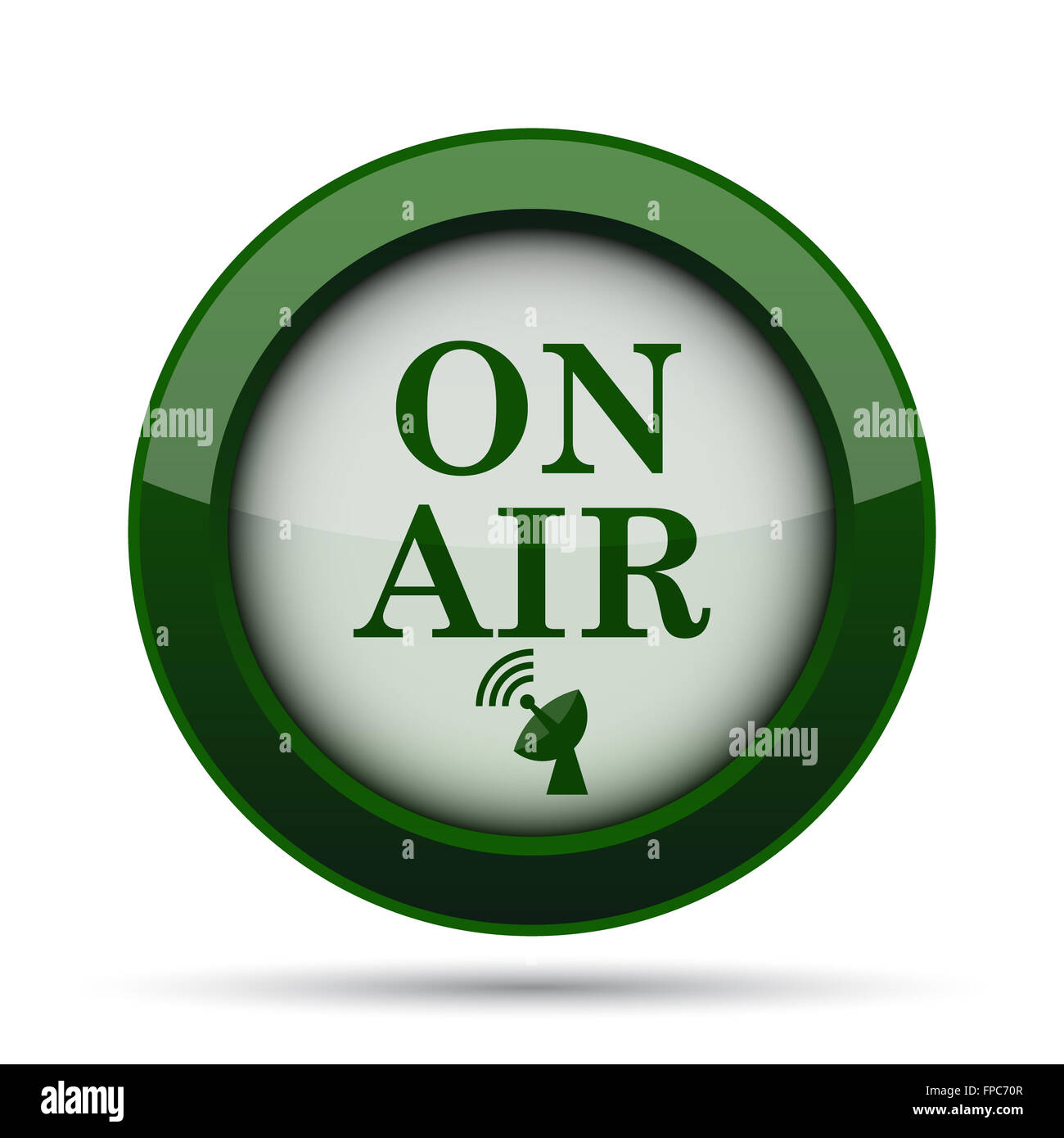 On air icon. Internet button on white background Stock Photo - Alamy