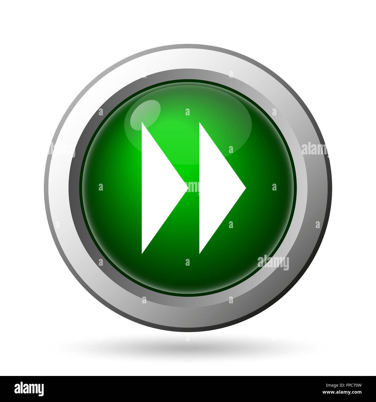 Fast forward sign icon. Internet button on white background Stock Photo ...