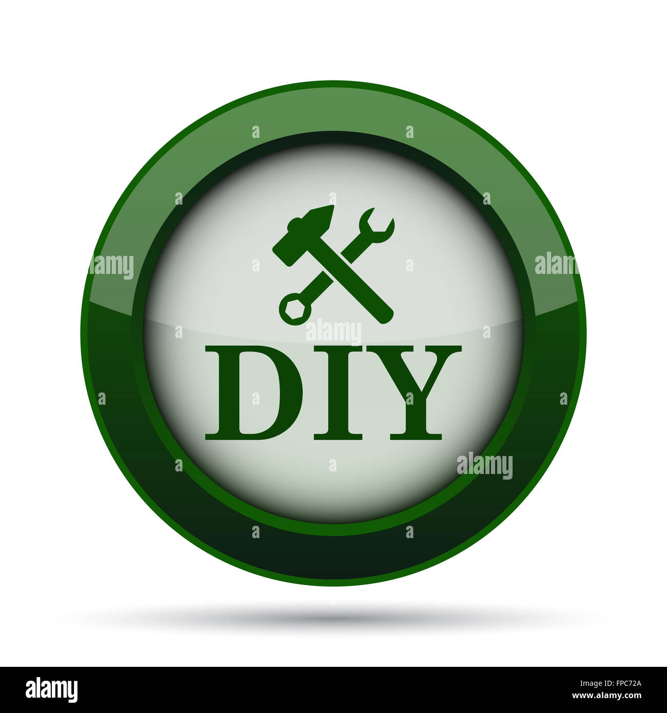 DIY icon. Internet button on white background Stock Photo - Alamy