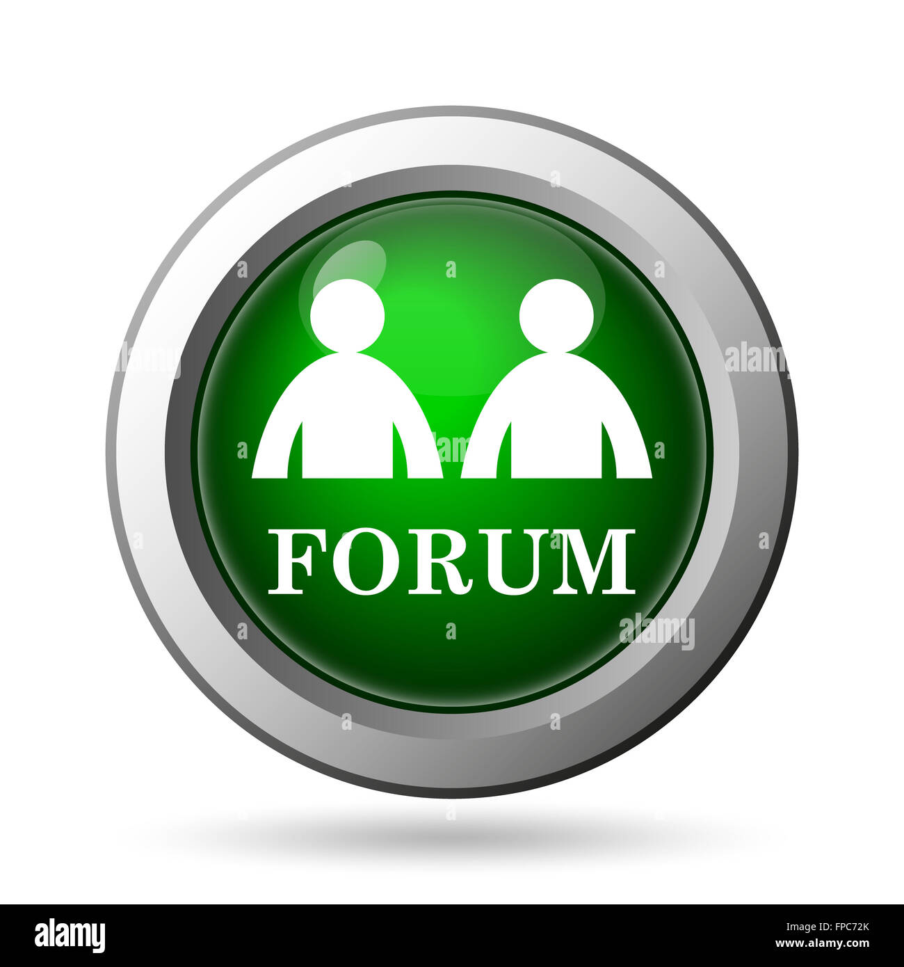 Forum icon. Internet button on white background Stock Photo - Alamy