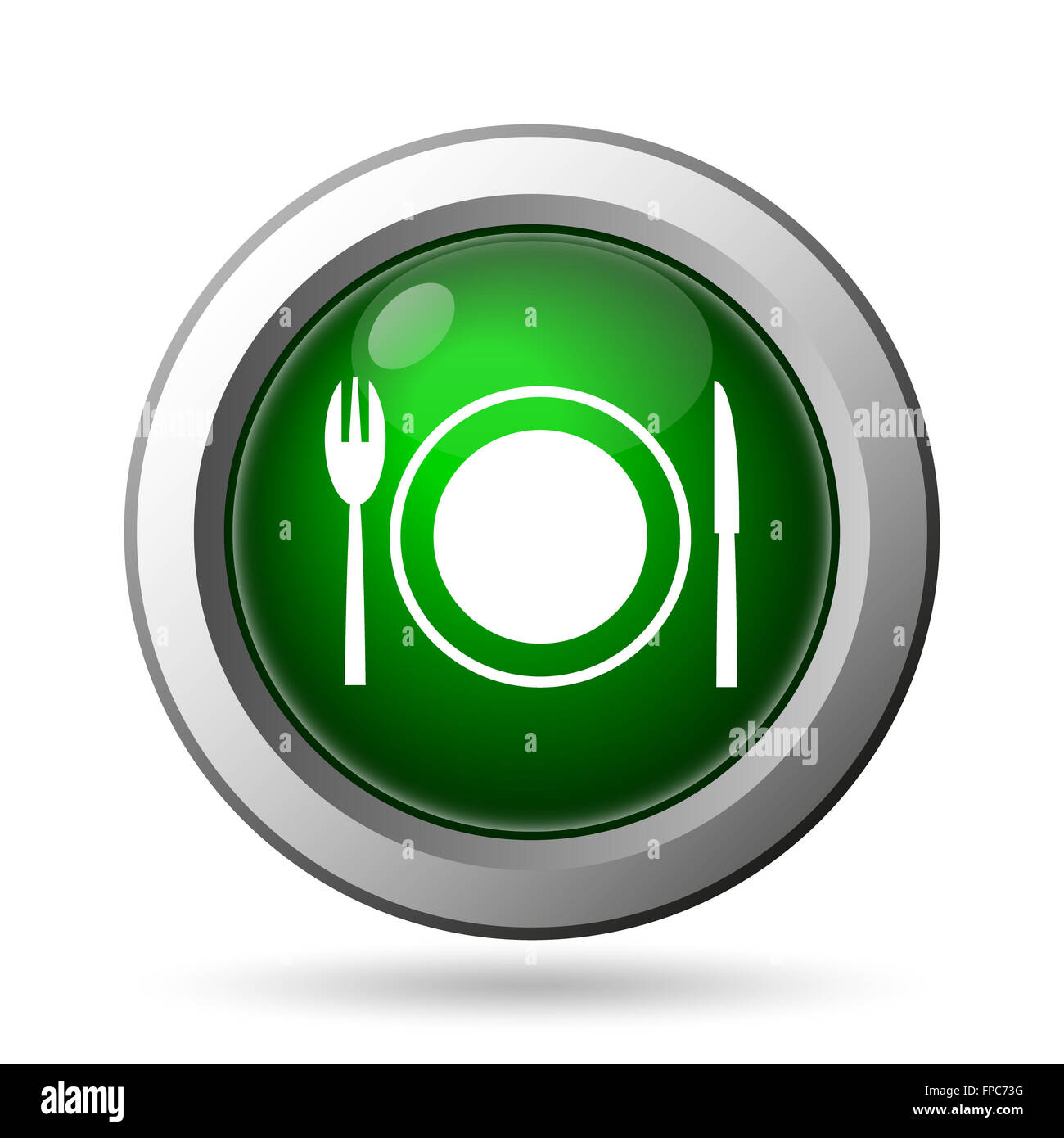 Restaurant icon. Internet button on white background Stock Photo - Alamy