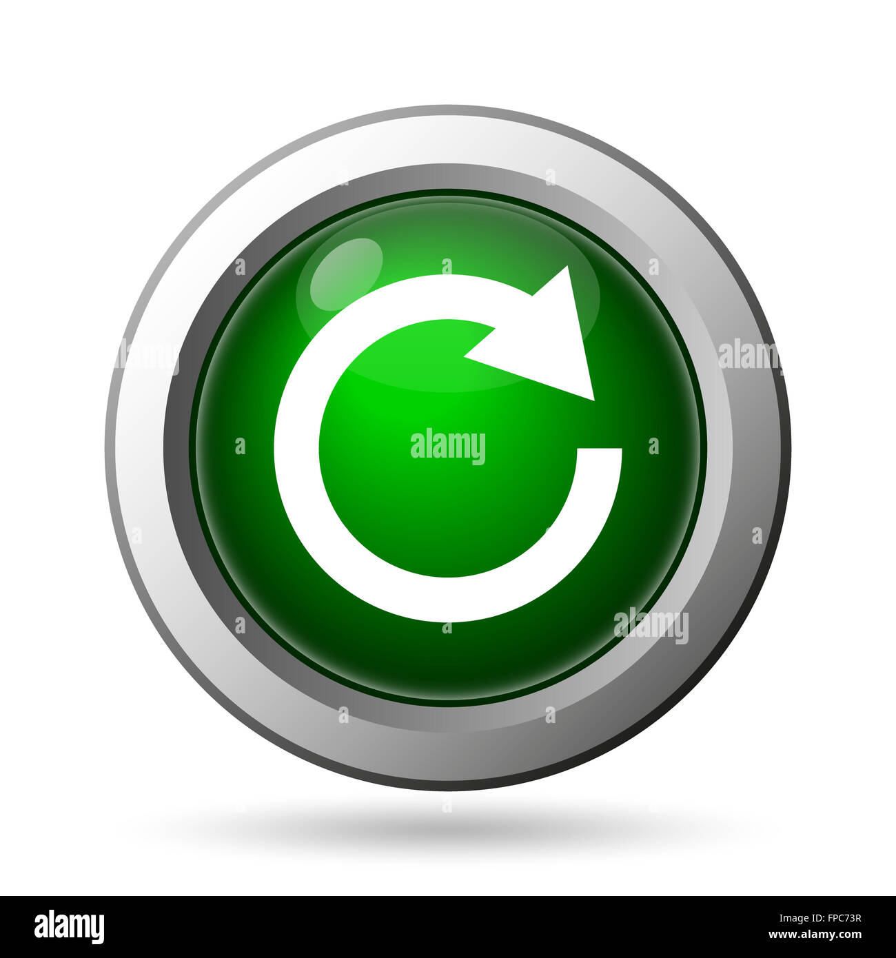Reload one arrow icon. Internet button on white background Stock Photo ...