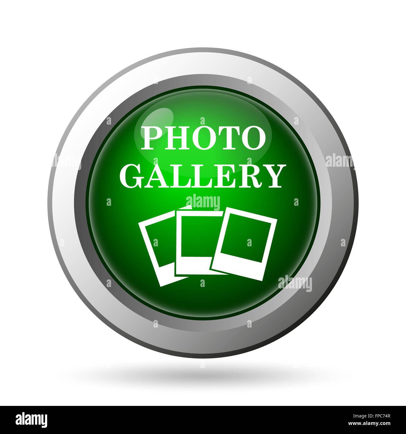 Photo gallery icon. Internet button on white background Stock Photo - Alamy