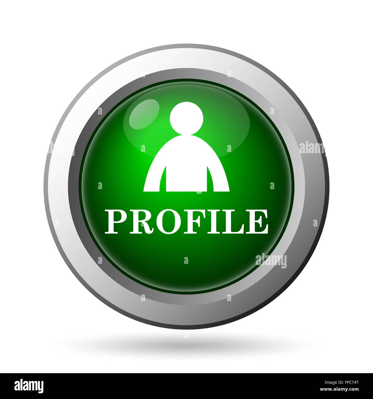 Profile icon. Internet button on white background Stock Photo - Alamy