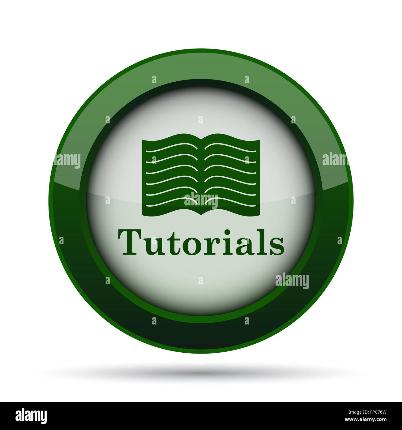 Tutorials icon. Internet button on white background Stock Photo - Alamy