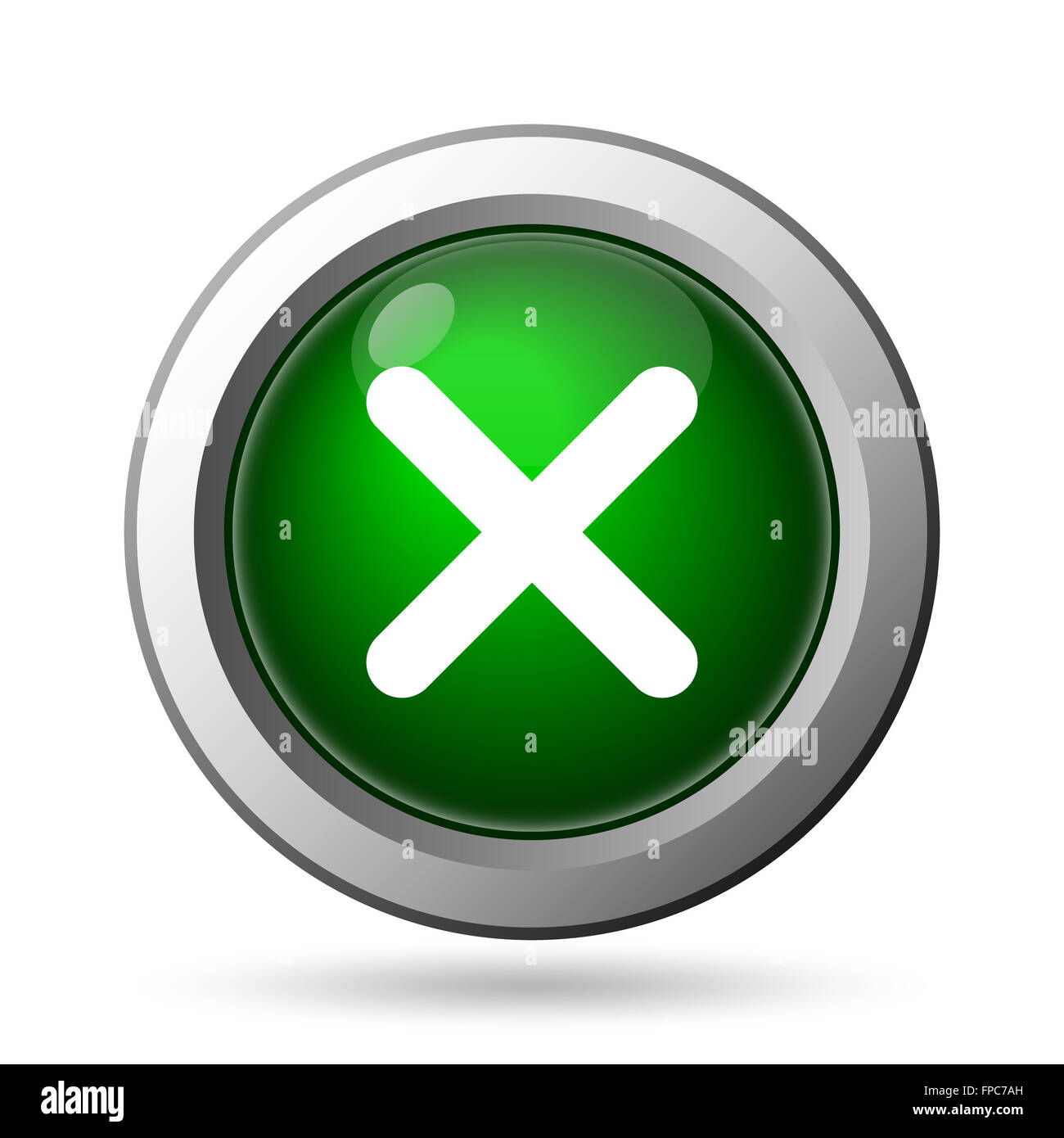 X close icon. Internet button on white background Stock Photo - Alamy