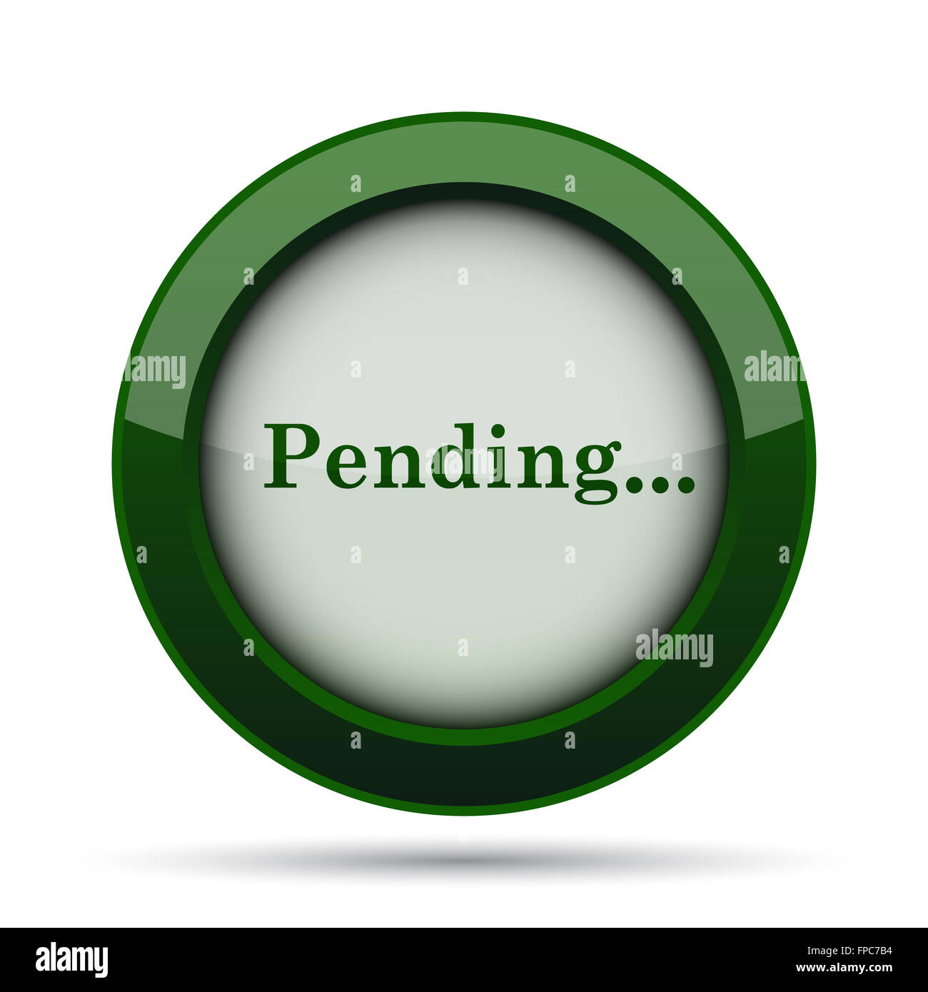 Pending icon. Internet button on white background Stock Photo - Alamy