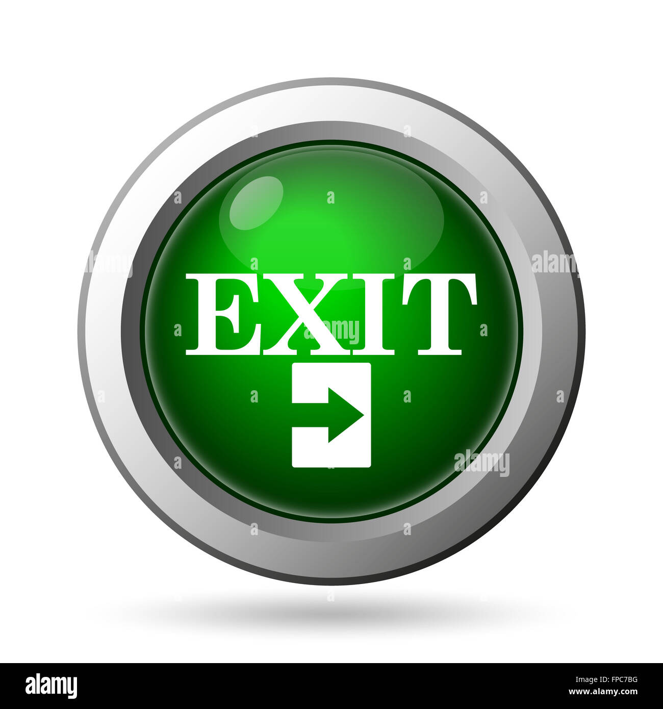 Exit icon. Internet button on white background Stock Photo - Alamy
