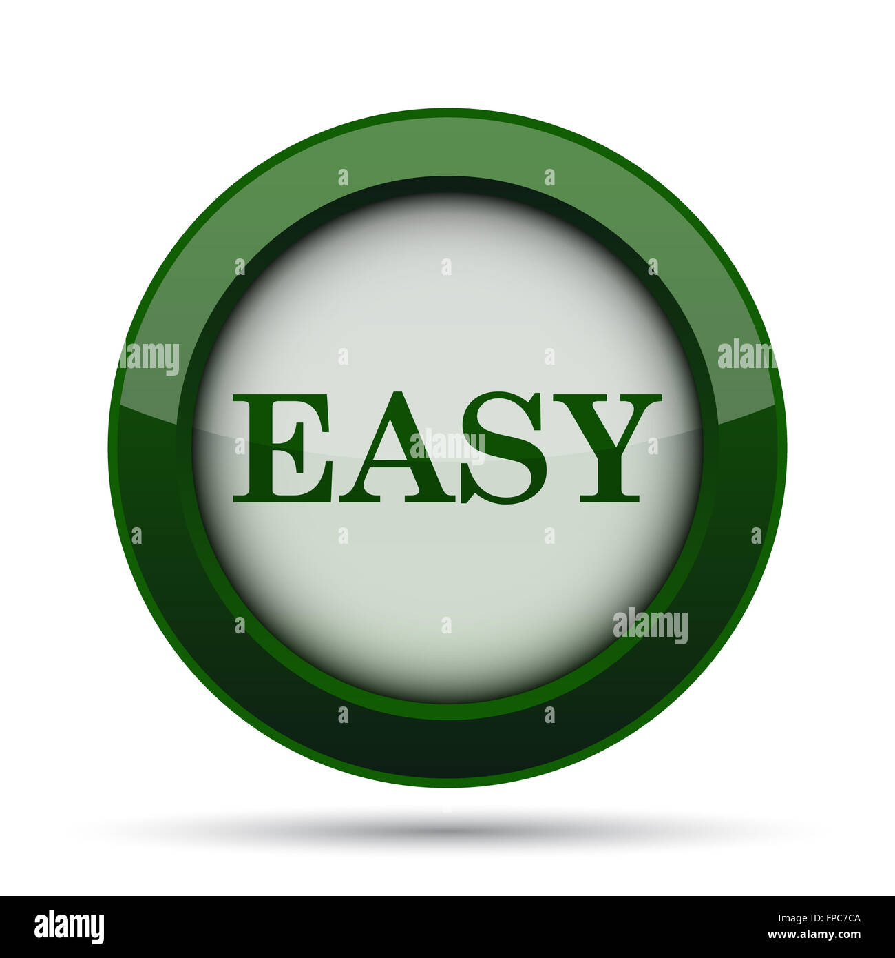 Easy icon. Internet button on white background Stock Photo - Alamy