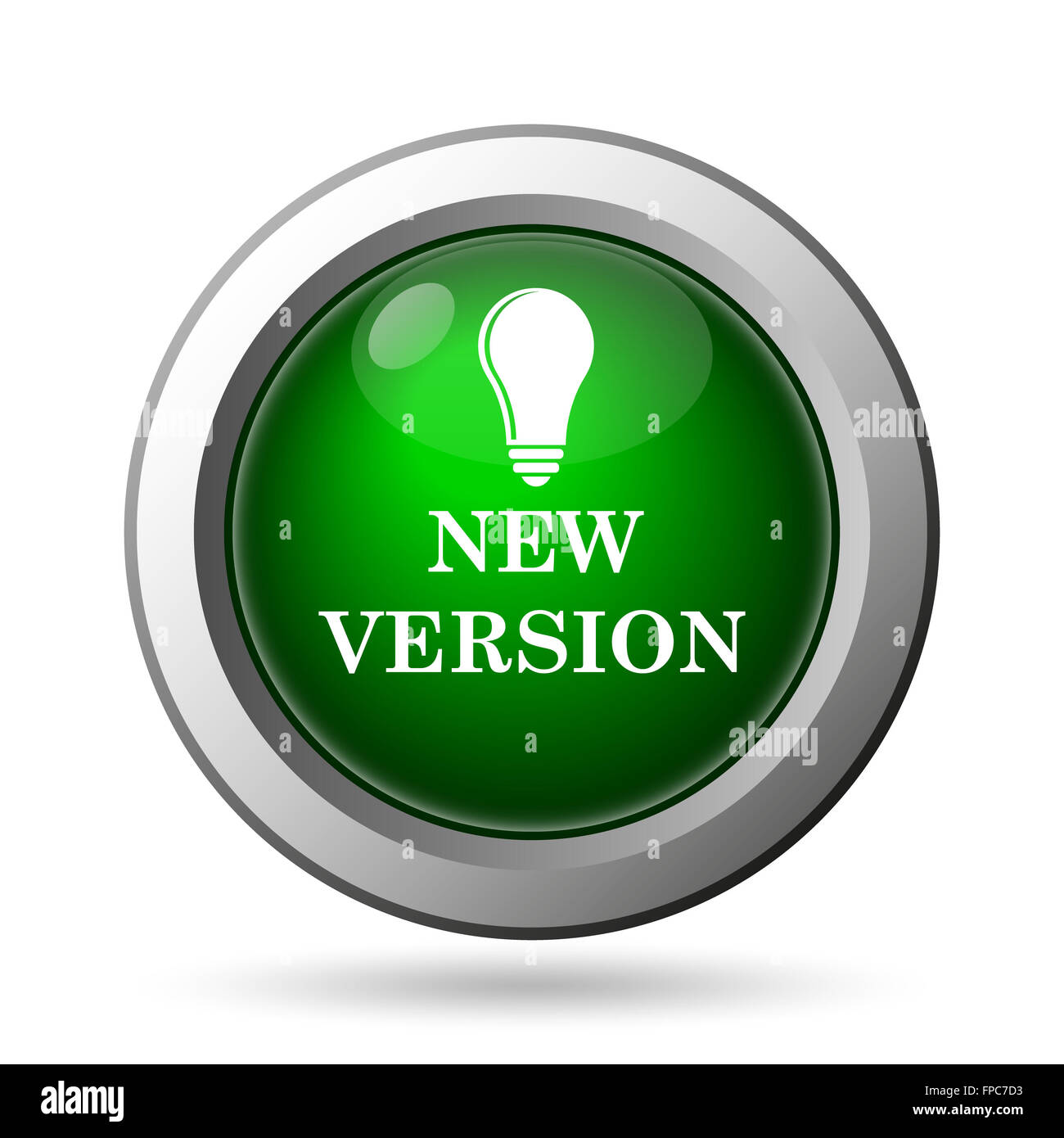 New version icon. Internet button on white background Stock Photo - Alamy