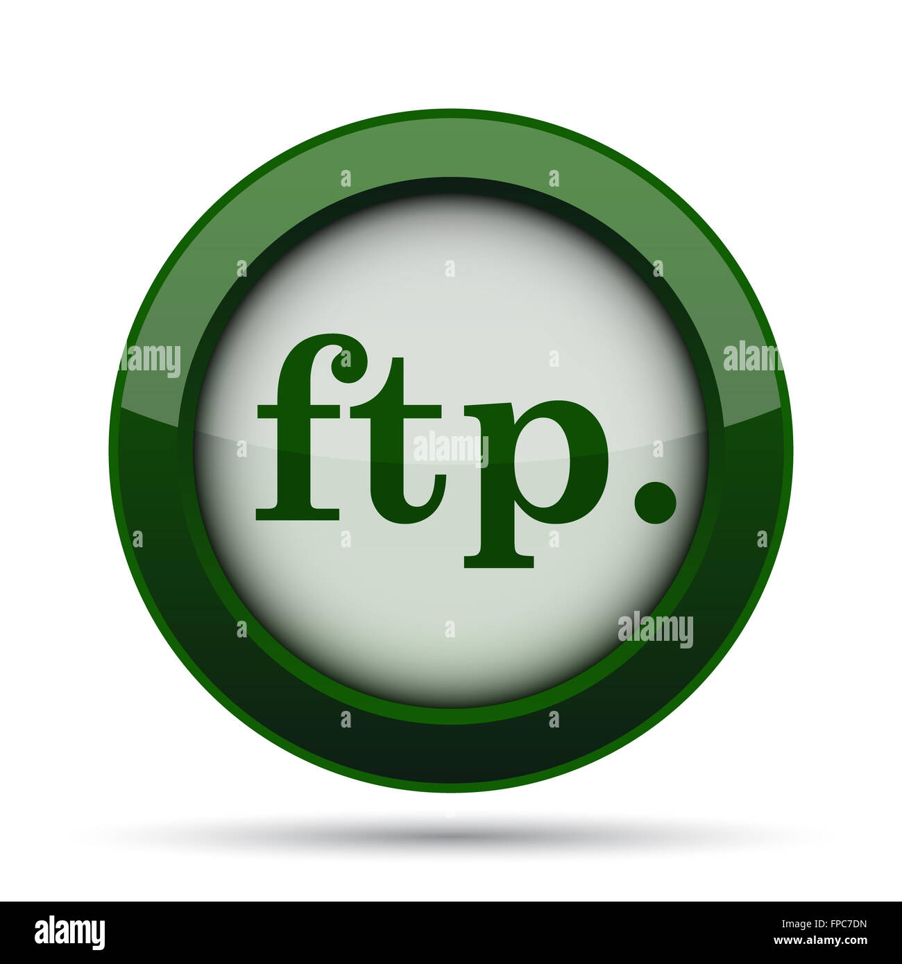 ftp. icon. Internet button on white background Stock Photo - Alamy