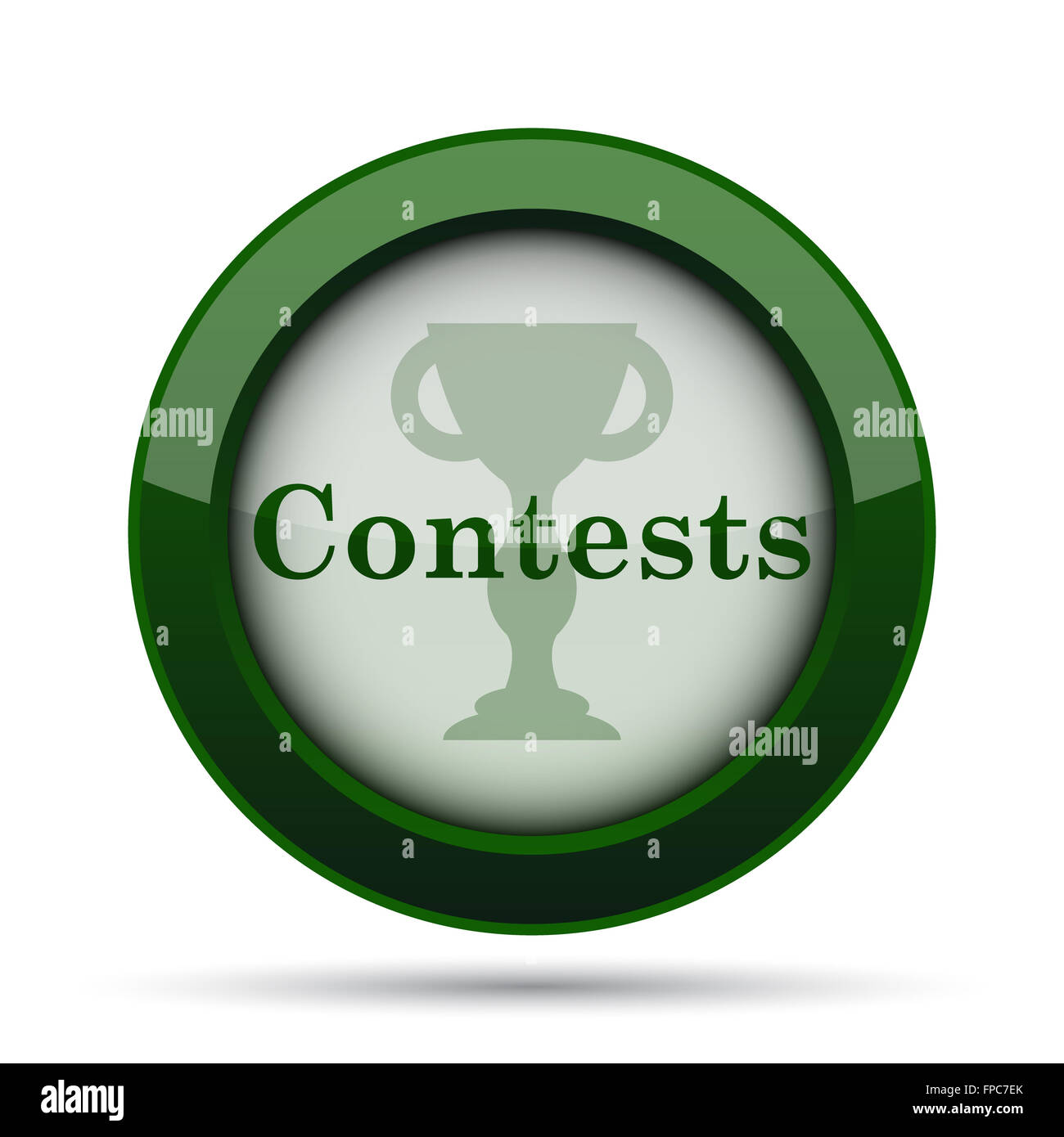 Contests icon. Internet button on white background Stock Photo - Alamy