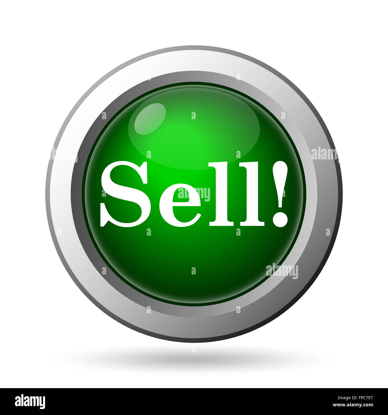 Sell icon. Internet button on white background Stock Photo - Alamy