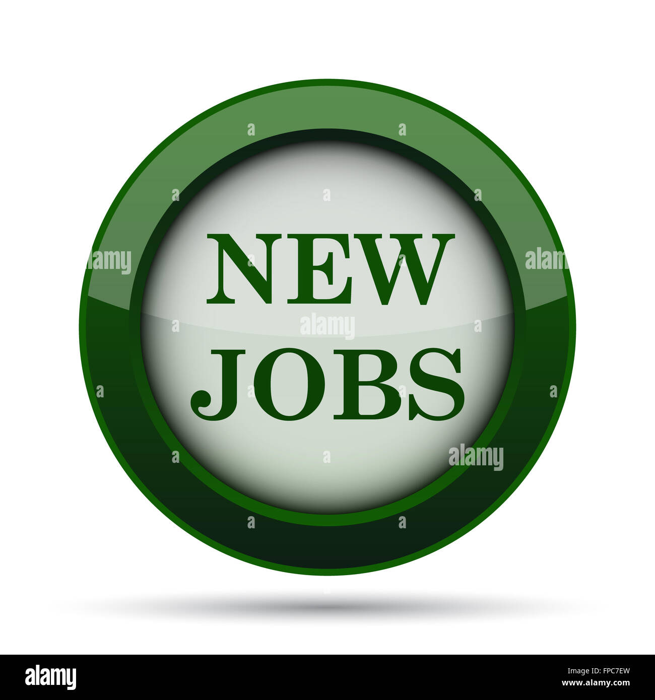 New jobs icon. Internet button on white background Stock Photo - Alamy