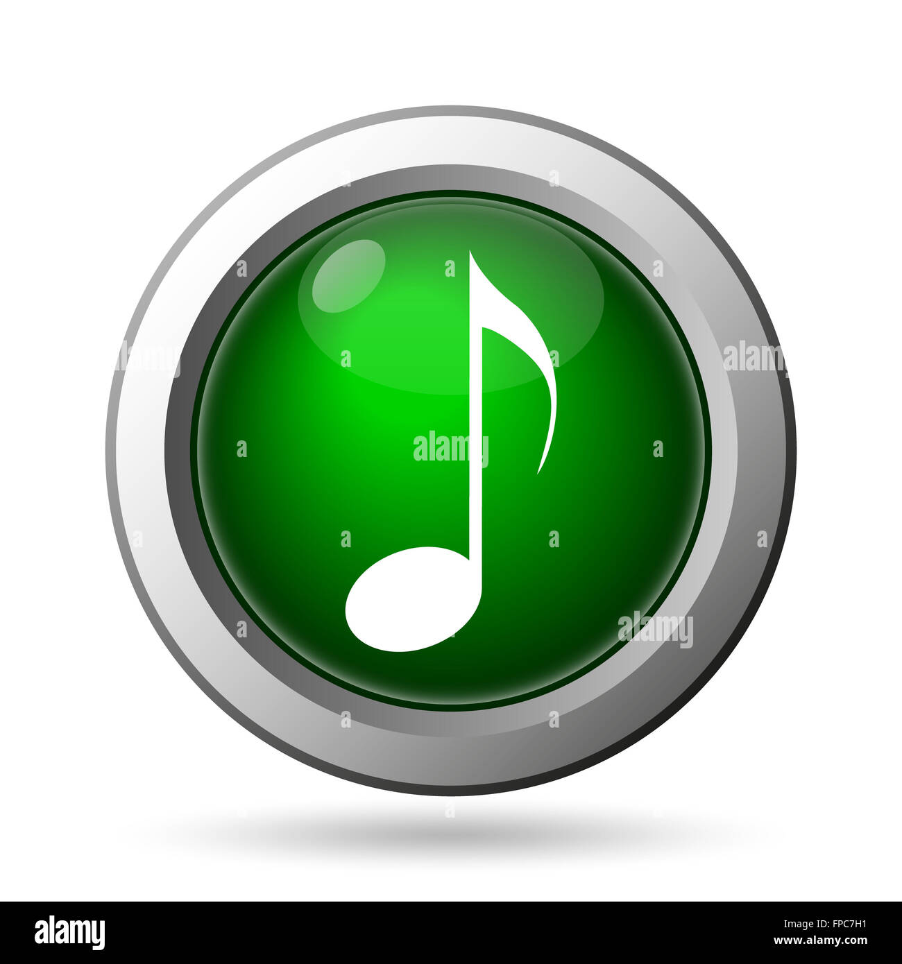 Musical note icon. Internet button on white background Stock Photo - Alamy