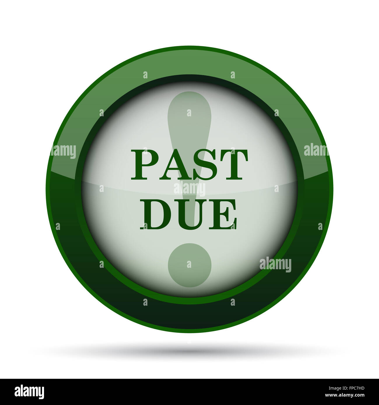 Past due icon. Internet button on white background Stock Photo - Alamy