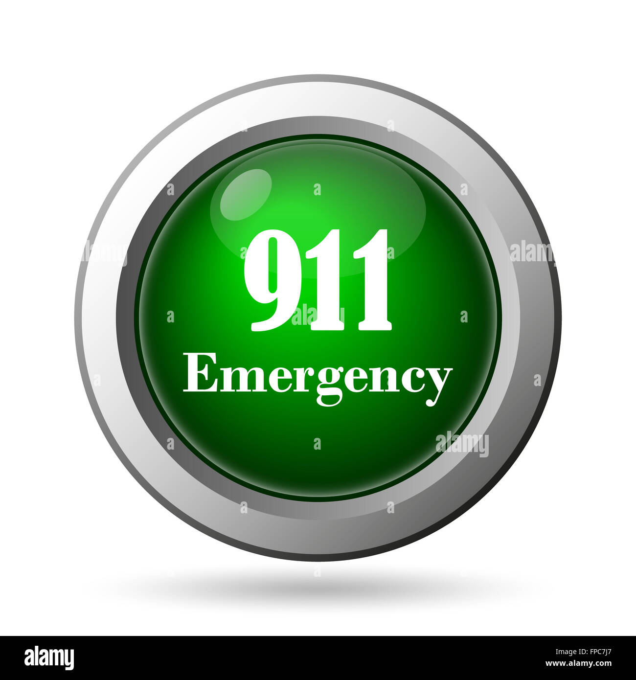 911 Emergency icon. Internet button on white background Stock Photo - Alamy