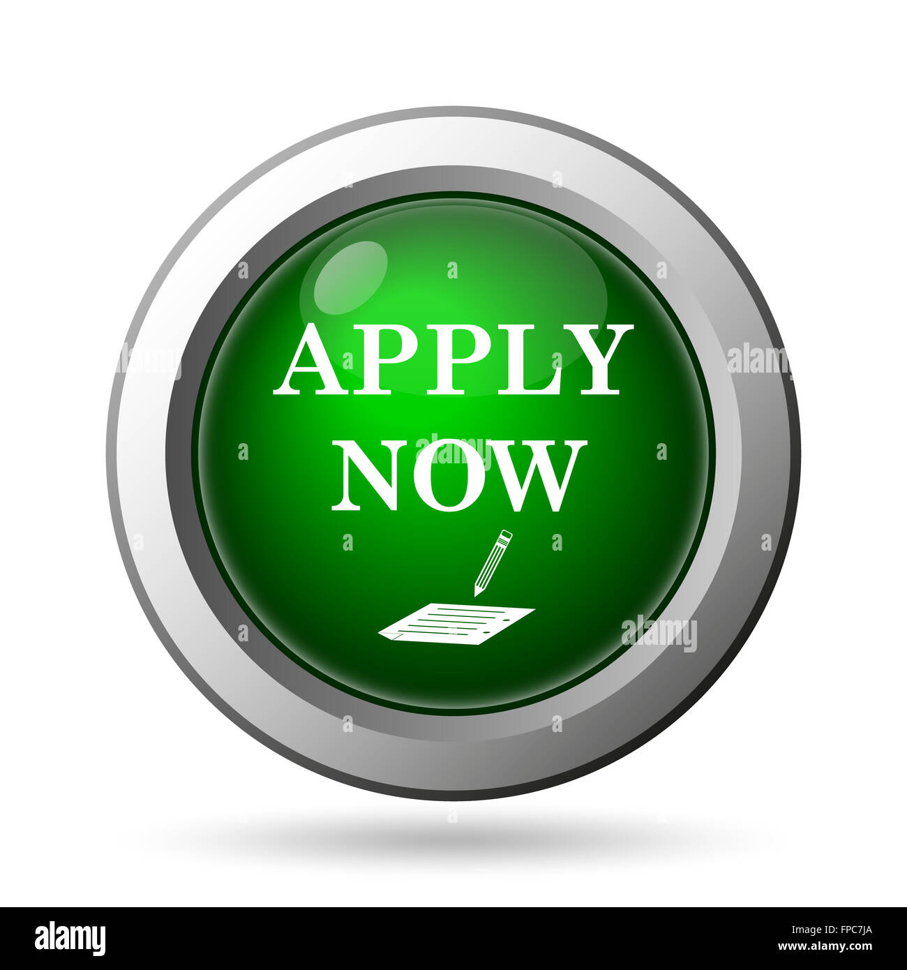 Apply now icon. Internet button on white background Stock Photo - Alamy