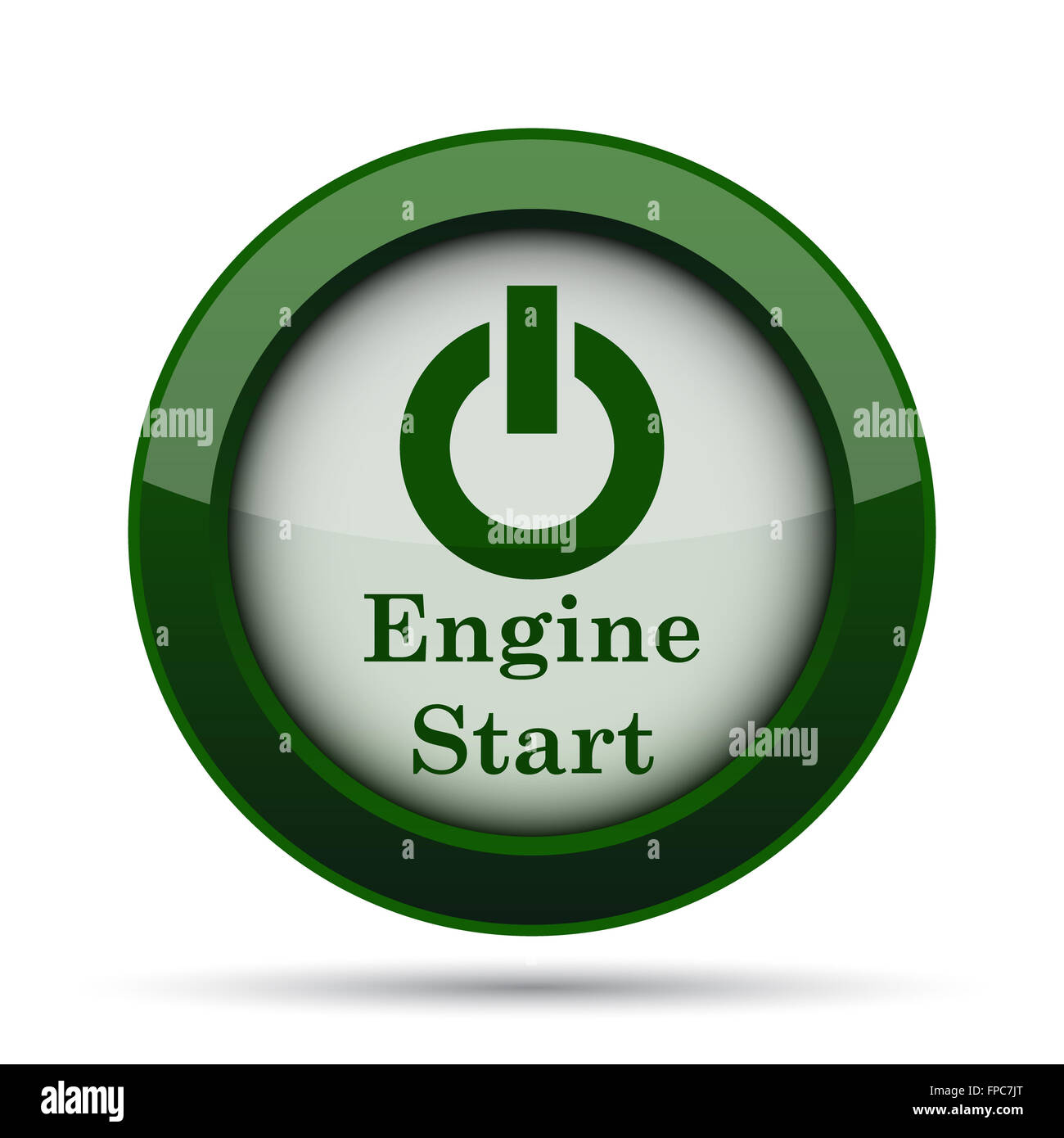 Engine start icon. Internet button on white background Stock Photo - Alamy