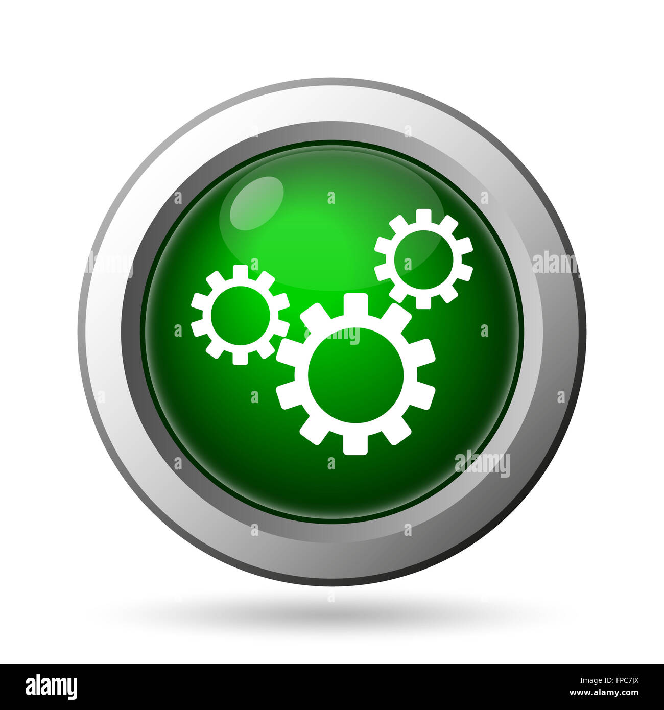 Settings icon. Internet button on white background Stock Photo - Alamy