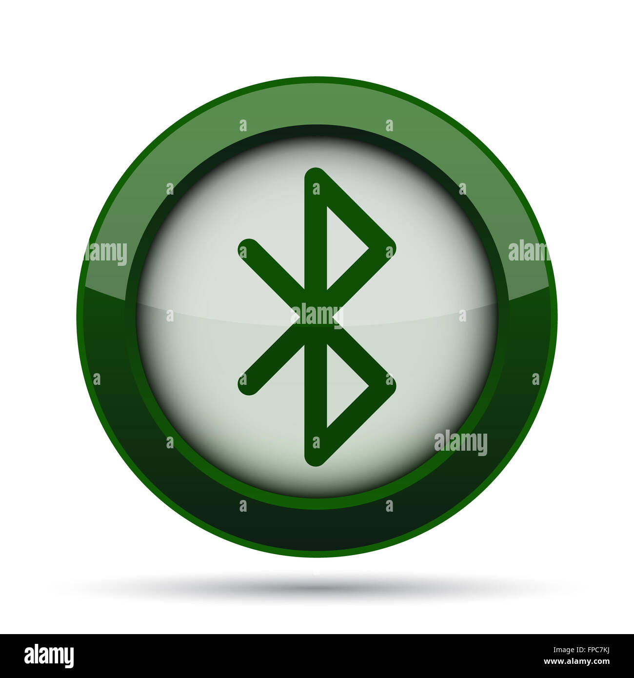 Bluetooth icon. Internet button on white background Stock Photo - Alamy