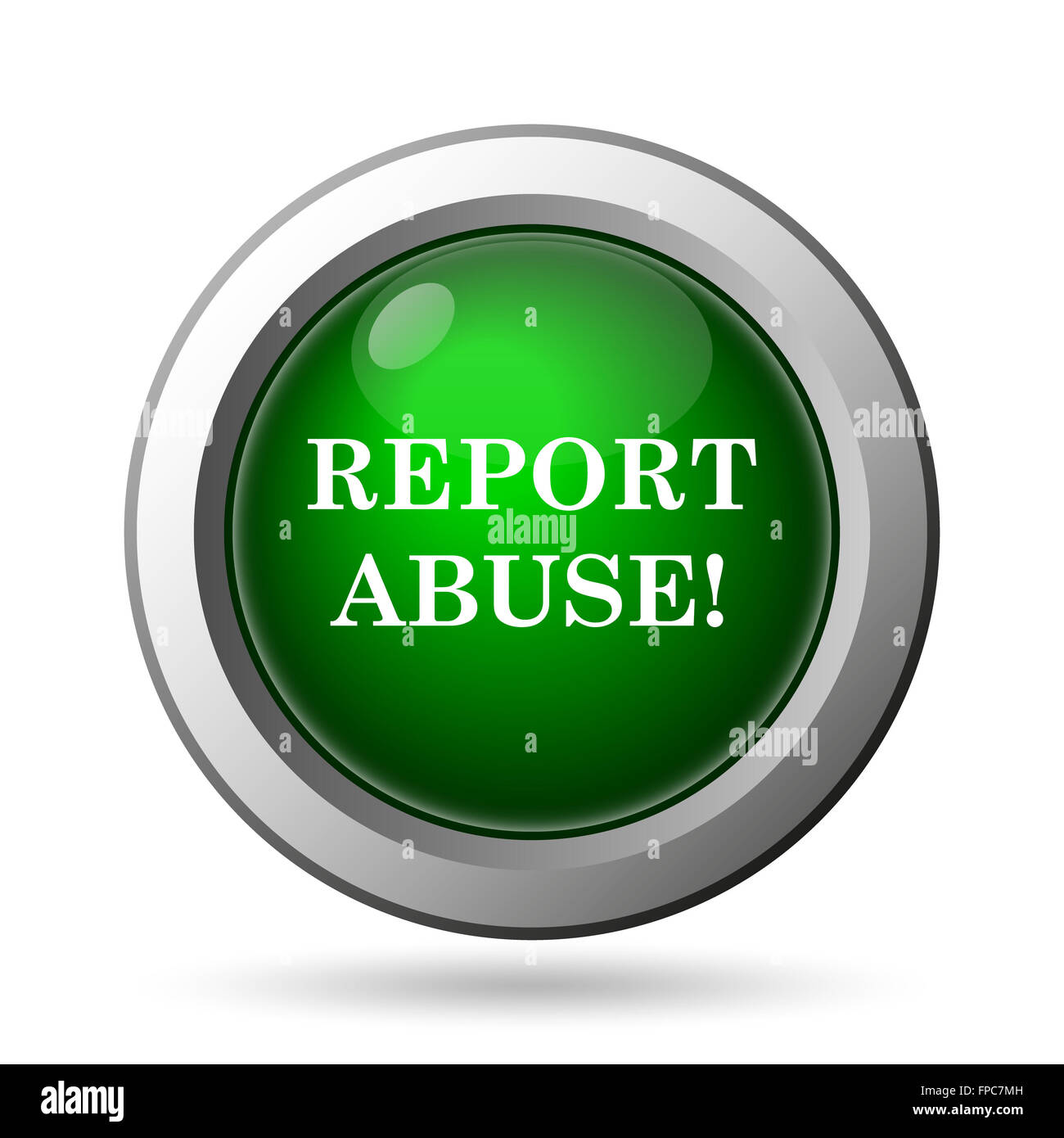 Report abuse icon. Internet button on white background Stock Photo - Alamy