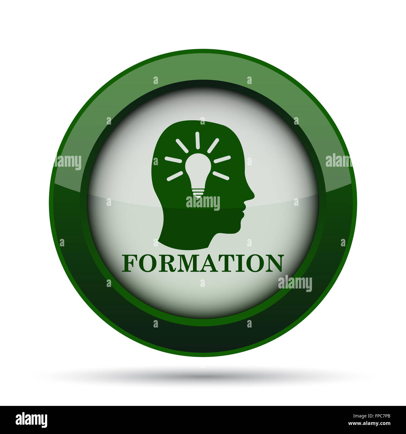 Formation icon. Internet button on white background Stock Photo - Alamy
