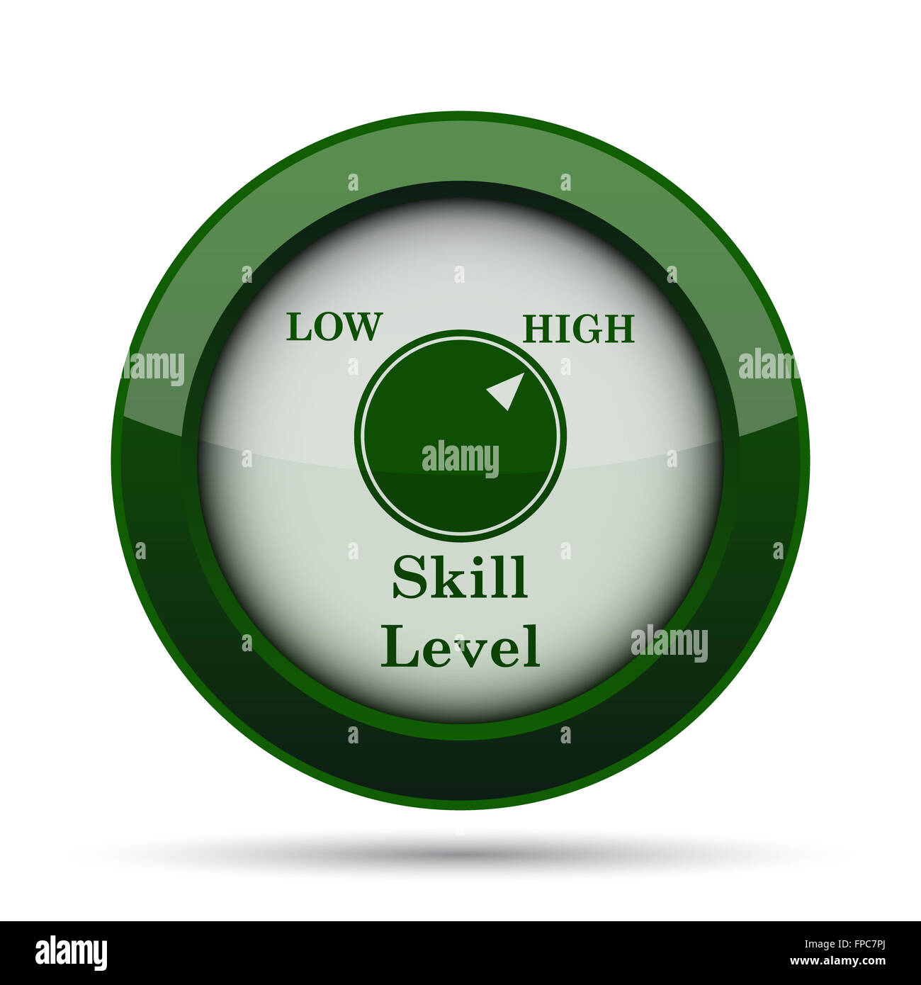 Skill level icon. Internet button on white background Stock Photo - Alamy