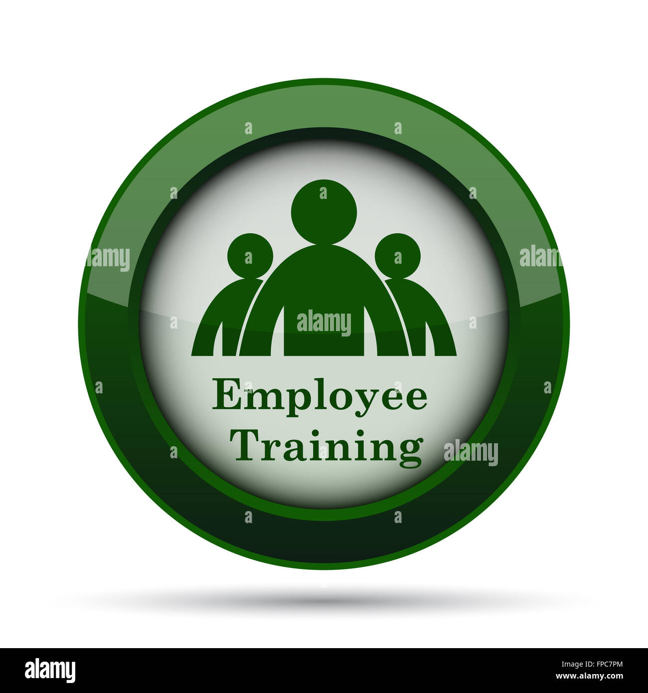 Employee training icon. Internet button on white background Stock Photo ...