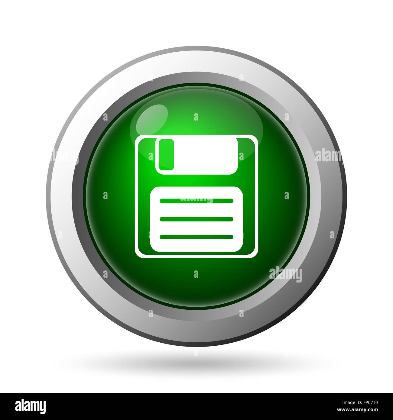 Save icon. Internet button on white background Stock Photo - Alamy