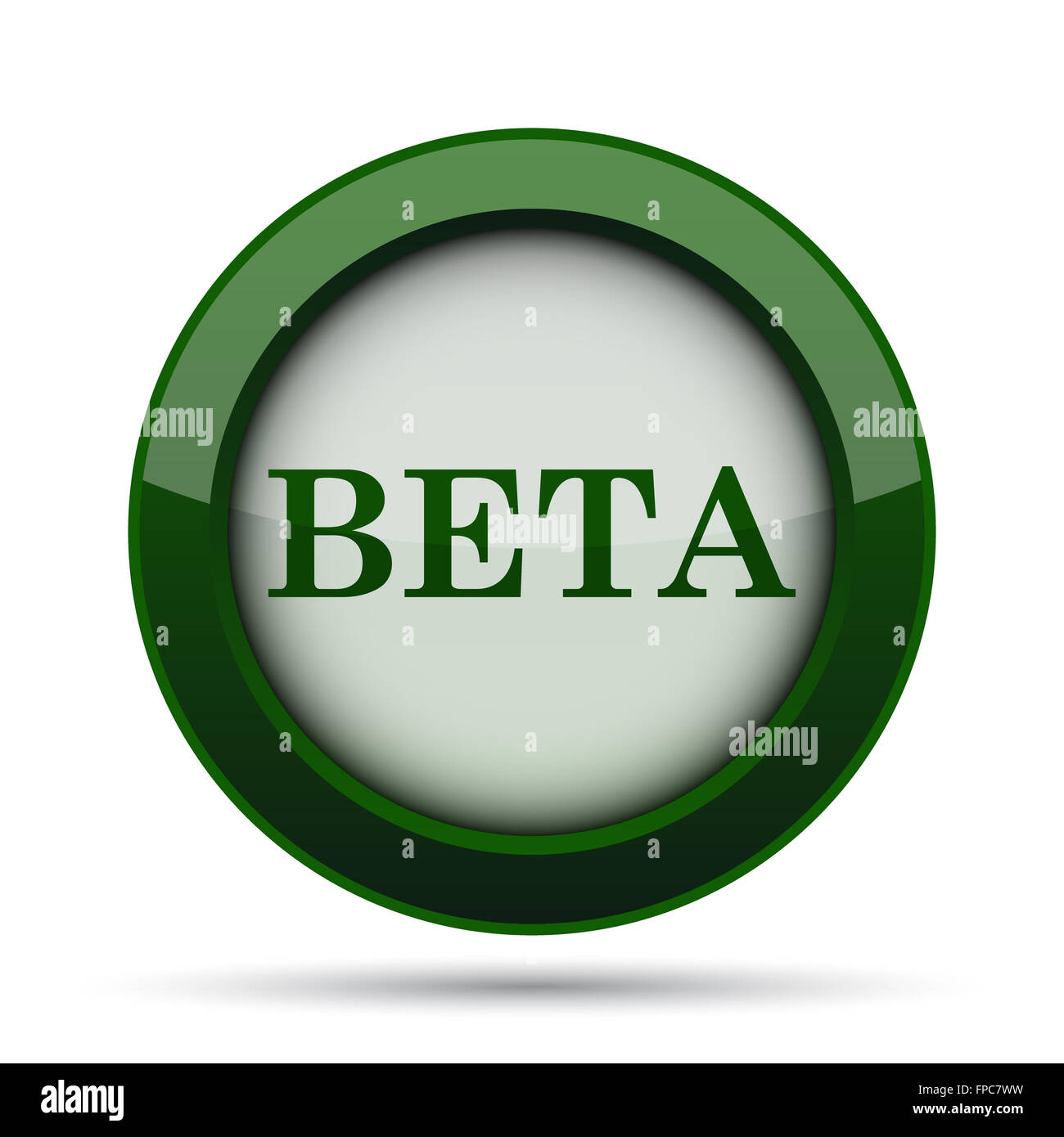 Beta icon. Internet button on white background Stock Photo - Alamy