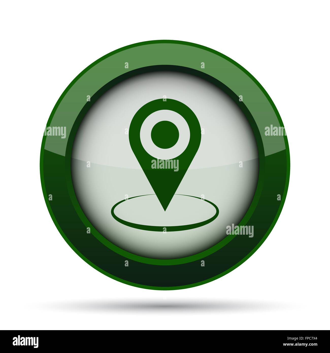 Pin location icon. Internet button on white background Stock Photo - Alamy