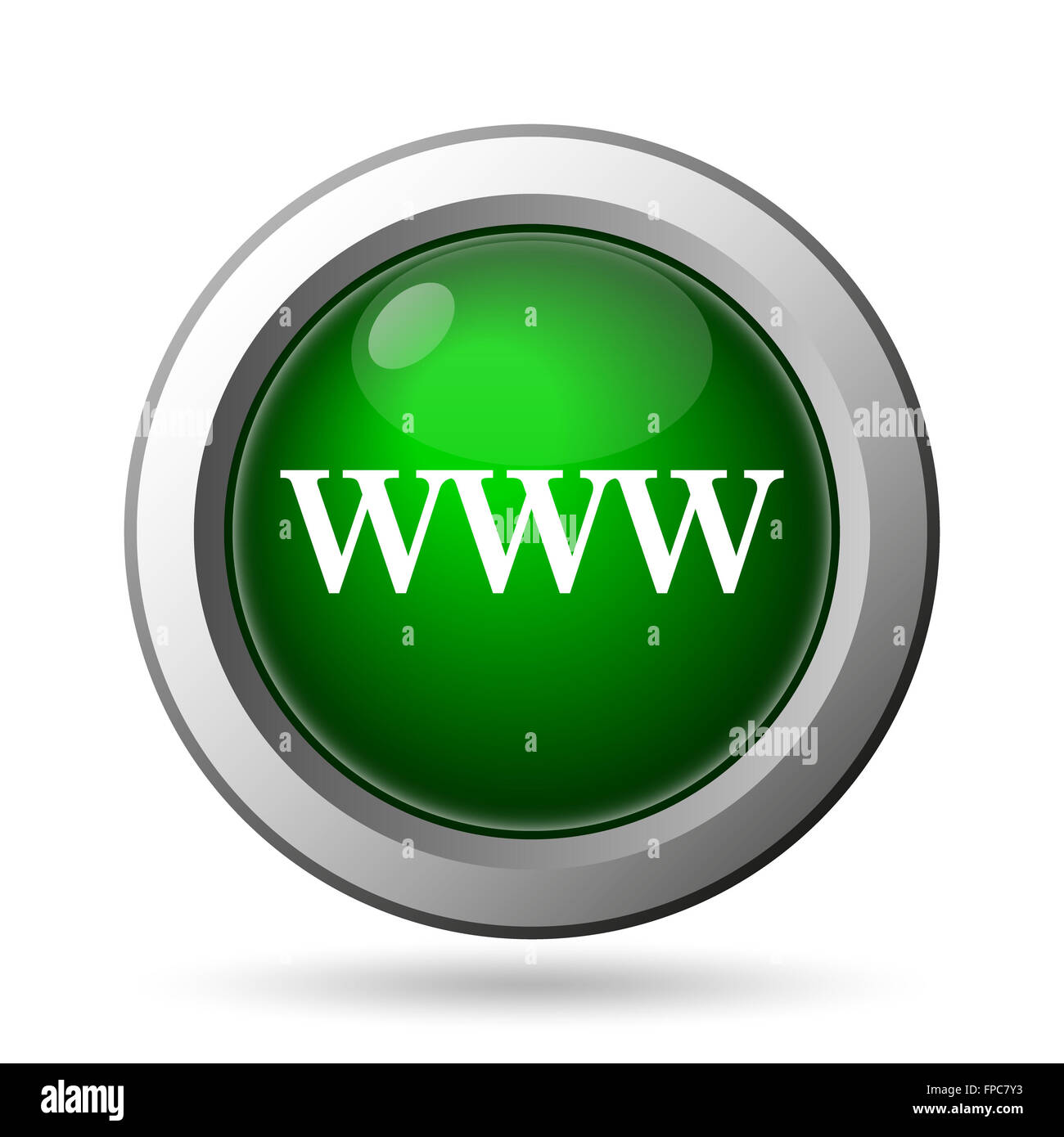 WWW icon. Internet button on white background Stock Photo - Alamy