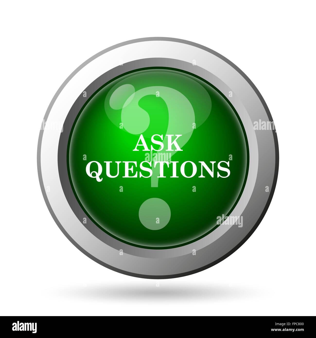 Ask questions icon. Internet button on white background Stock Photo - Alamy