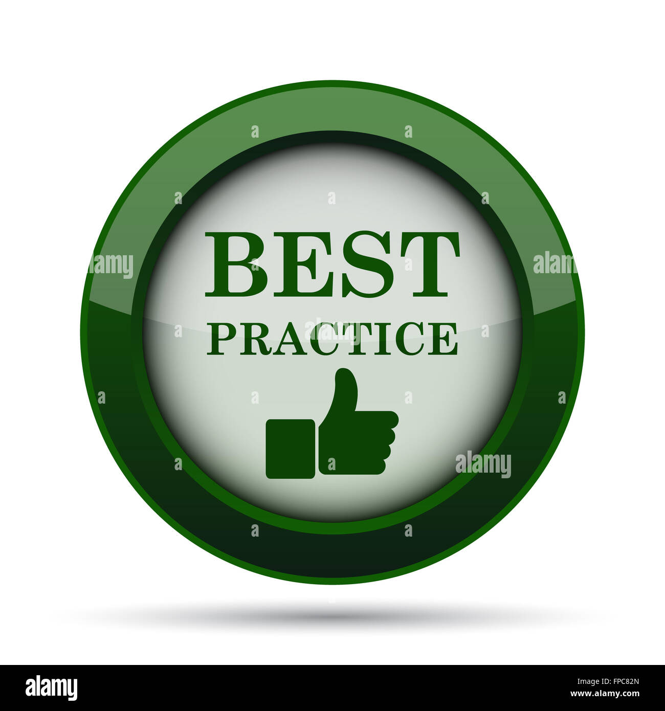 Best practice icon. Internet button on white background Stock Photo - Alamy