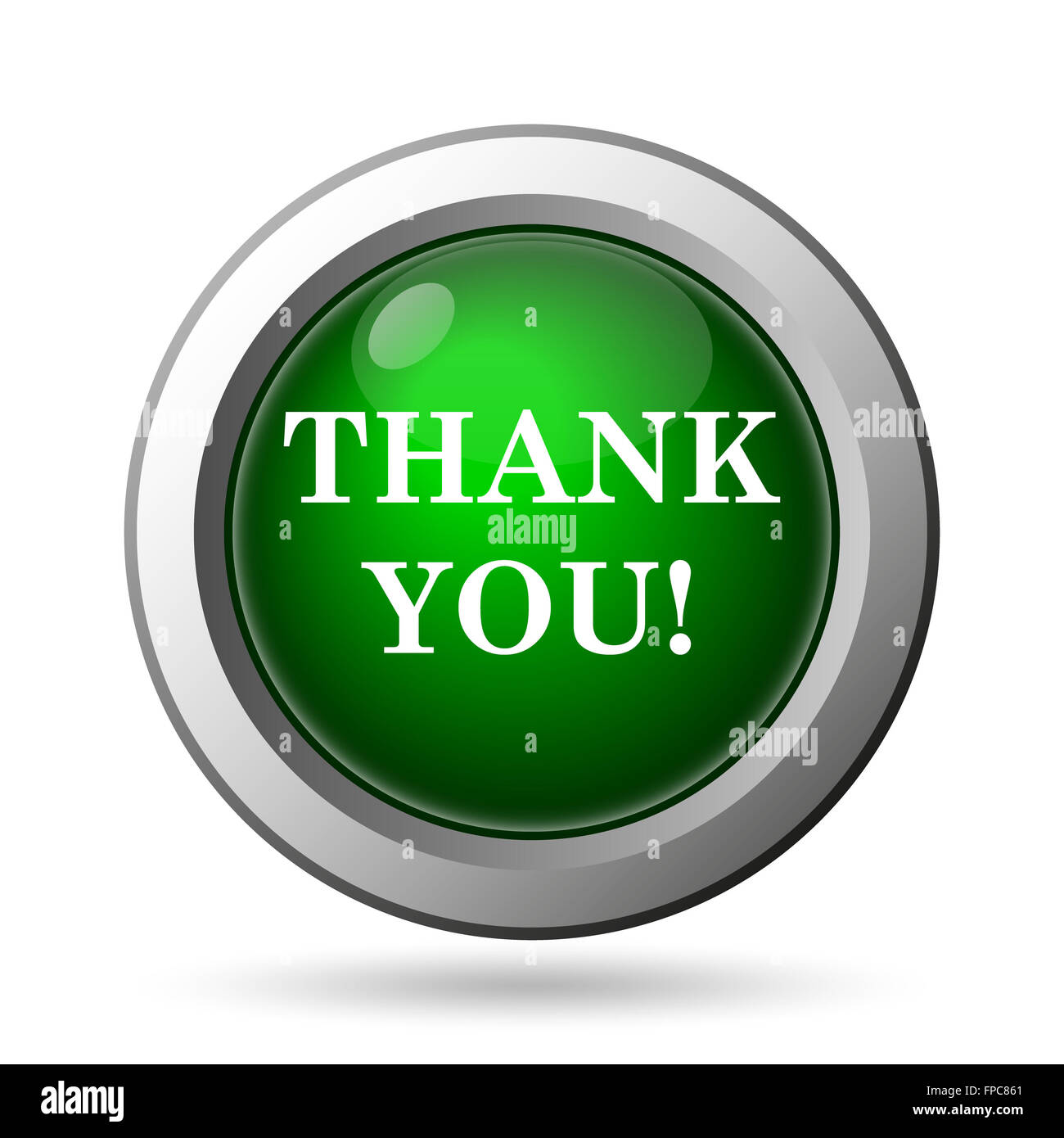 Thank you icon. Internet button on white background Stock Photo - Alamy
