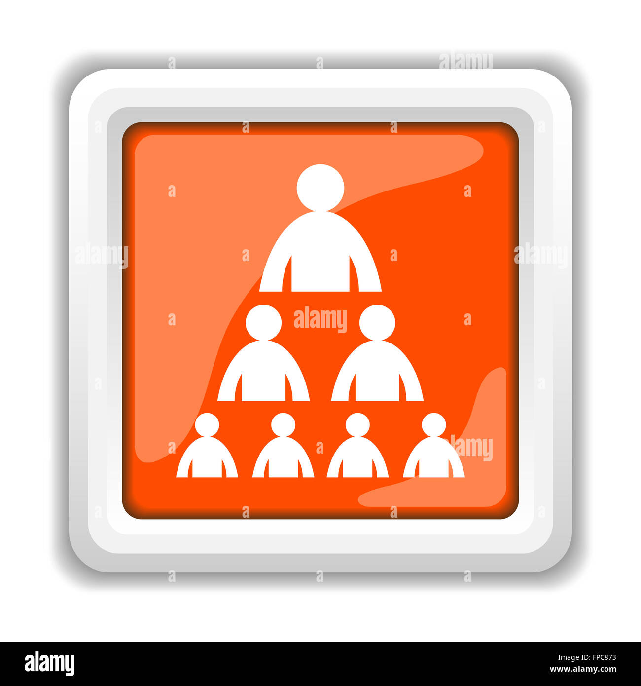Organizational chart with people icon Stock Photo - Alamy