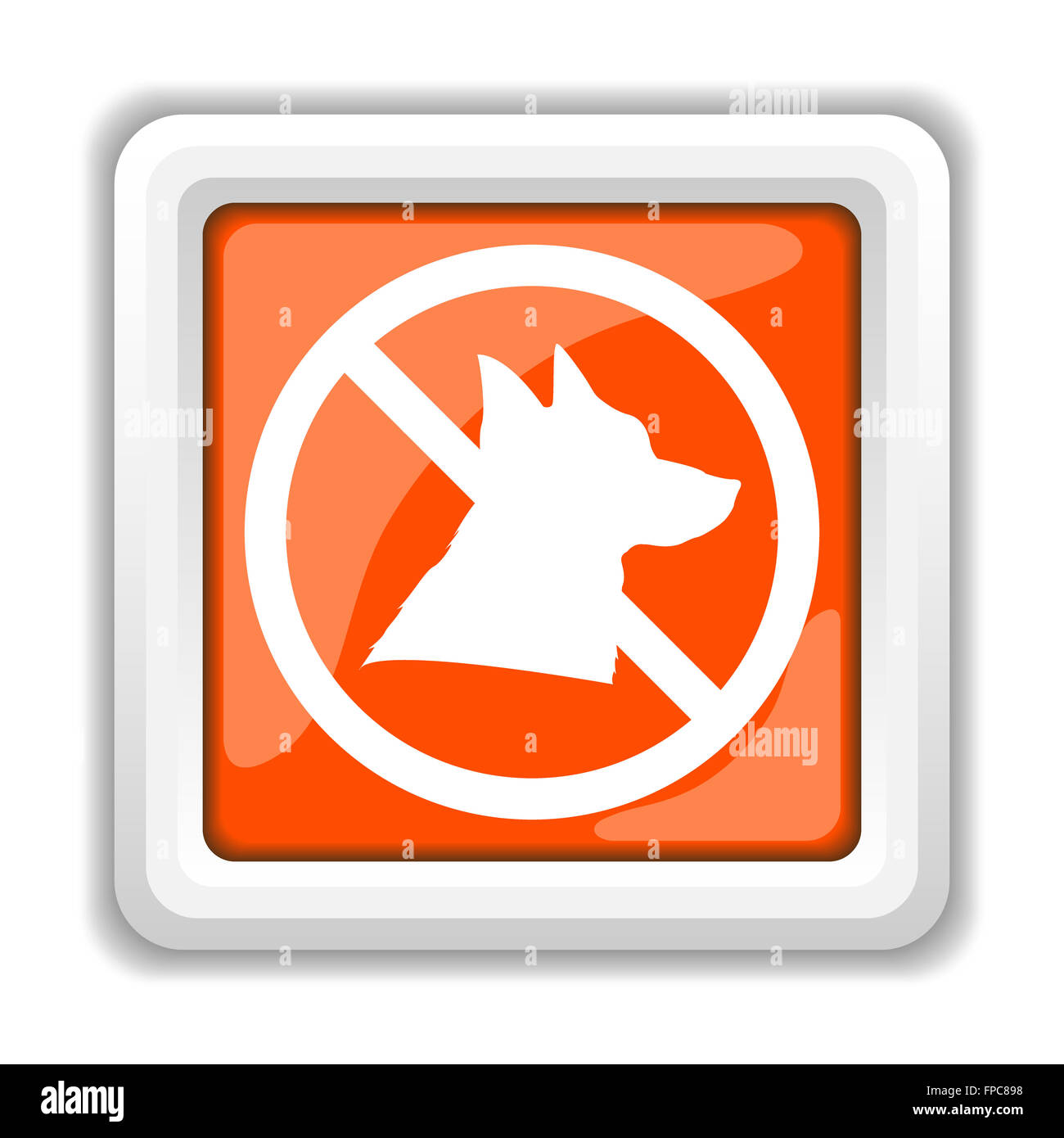 Forbidden dogs icon Stock Photo - Alamy
