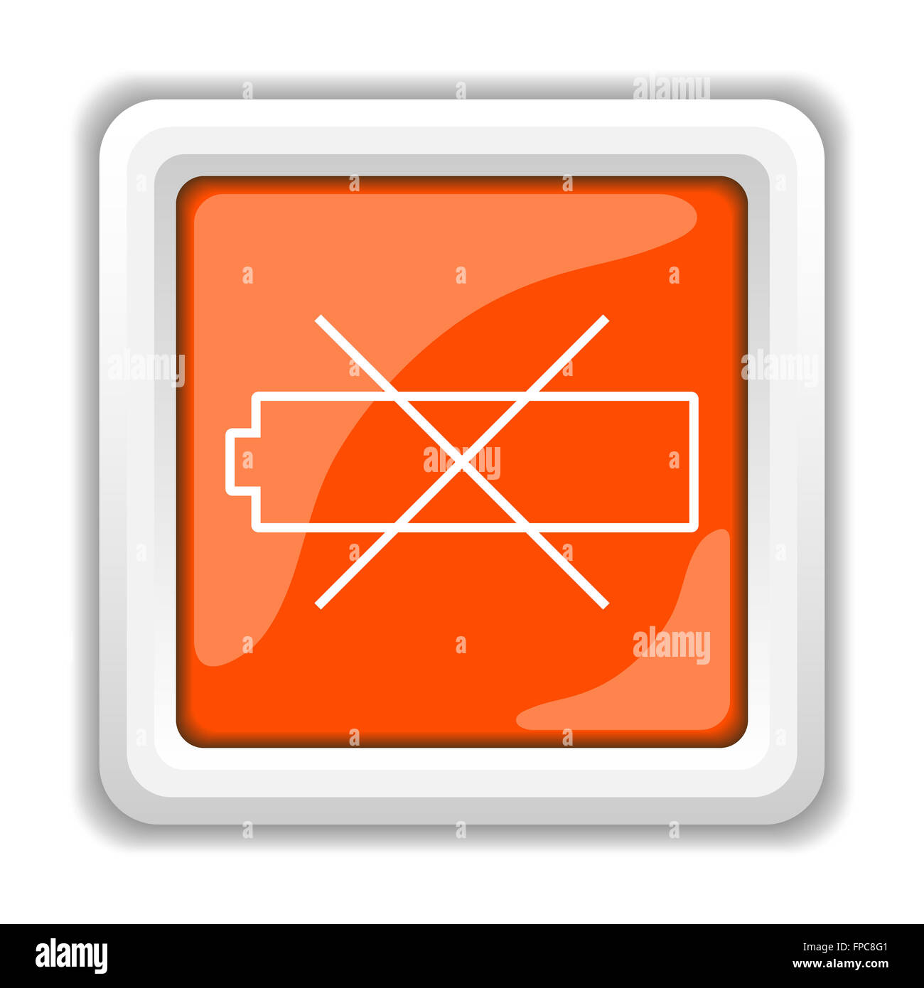 Empty battery icon Stock Photo - Alamy