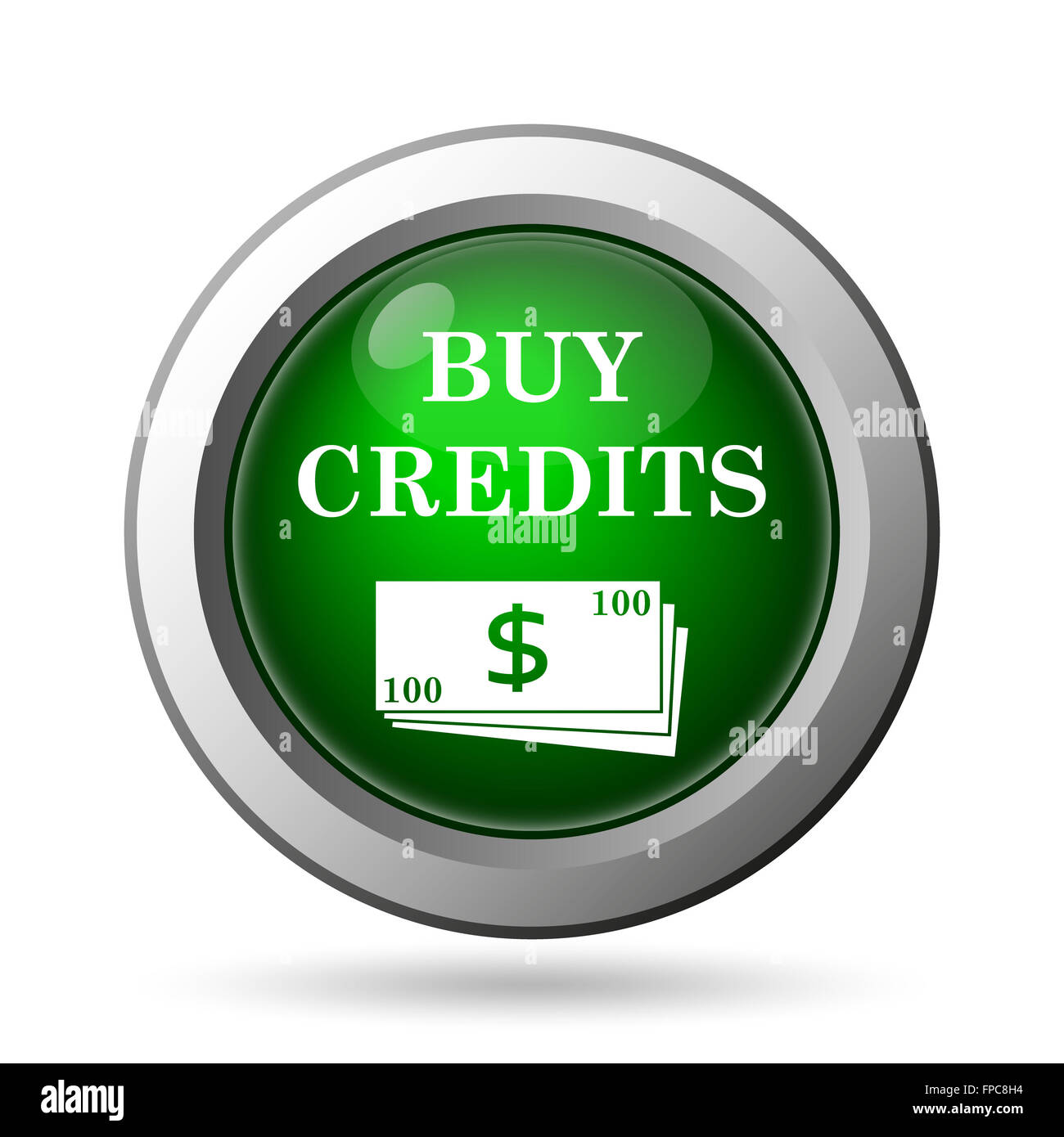 Buy credits icon. Internet button on white background Stock Photo - Alamy