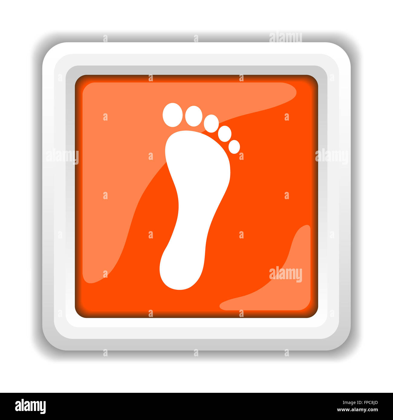 Foot print icon Stock Photo - Alamy