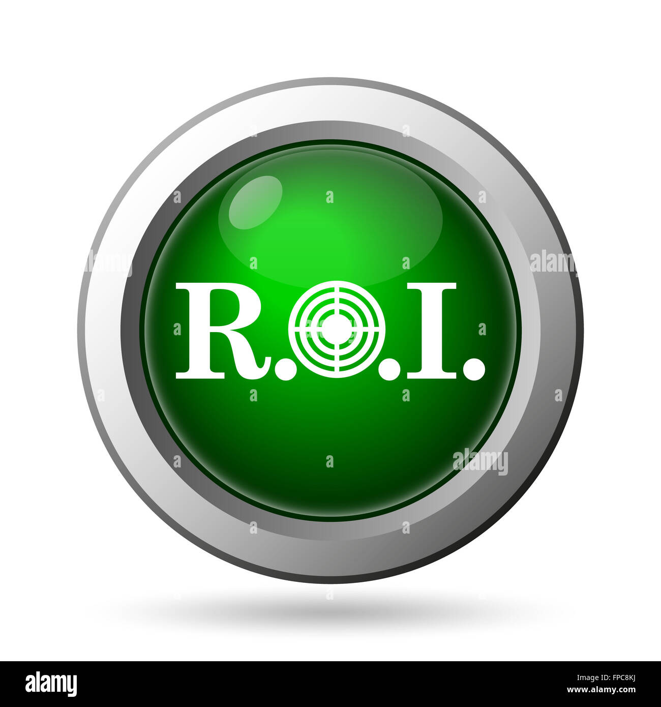 ROI icon. Internet button on white background Stock Photo - Alamy
