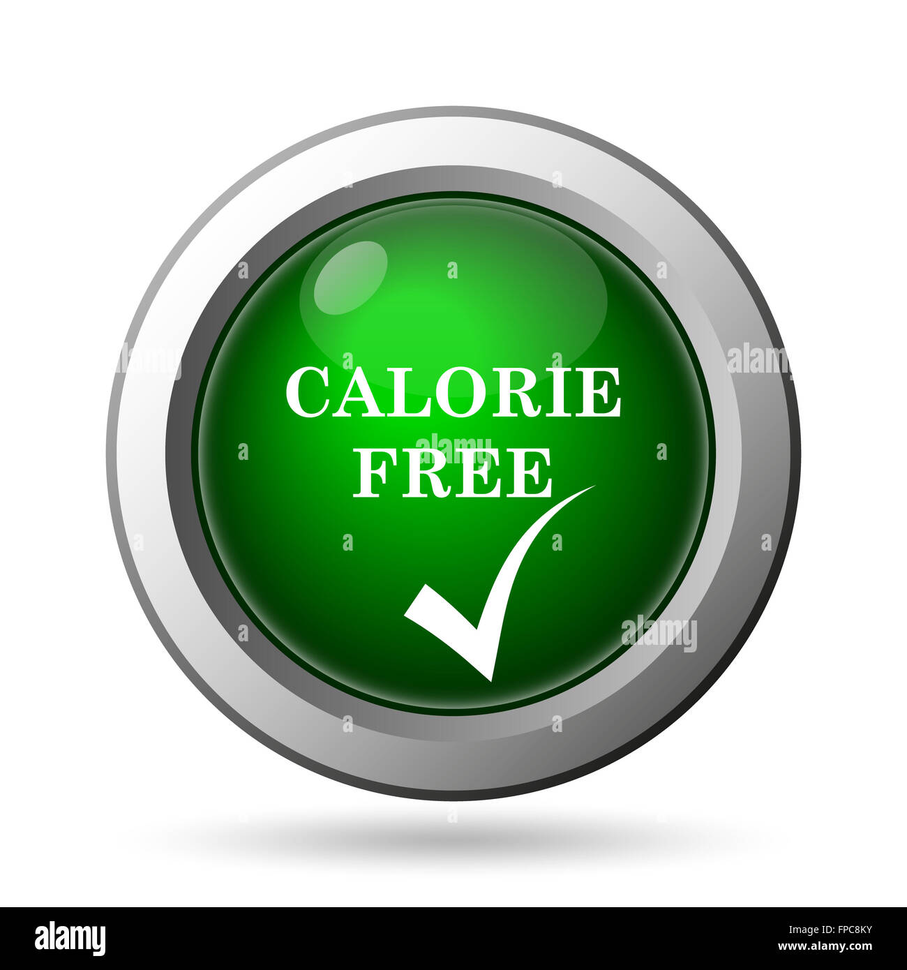 Calorie free icon. Internet button on white background Stock Photo - Alamy