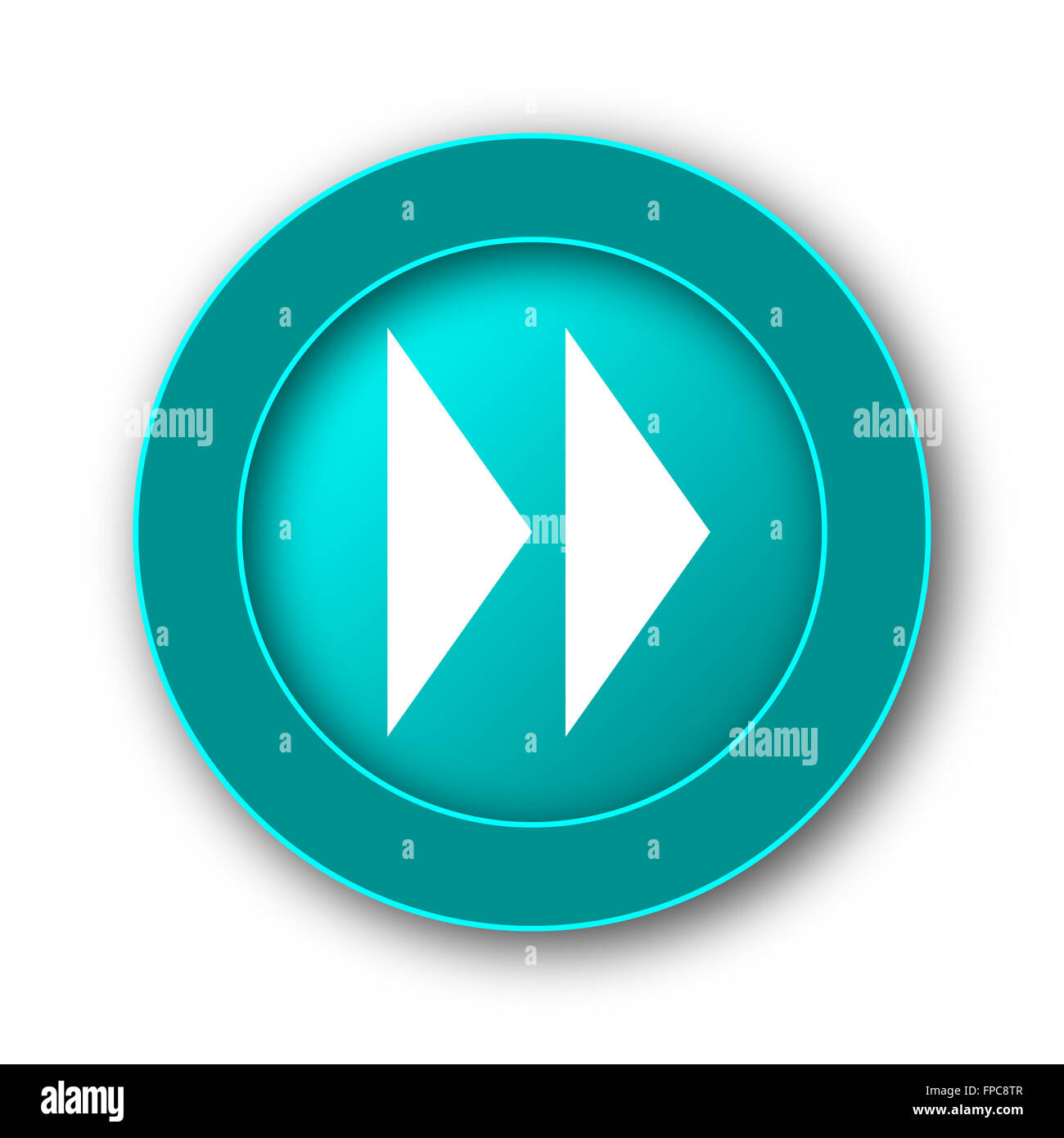 Fast forward sign icon. Internet button on white background Stock Photo ...