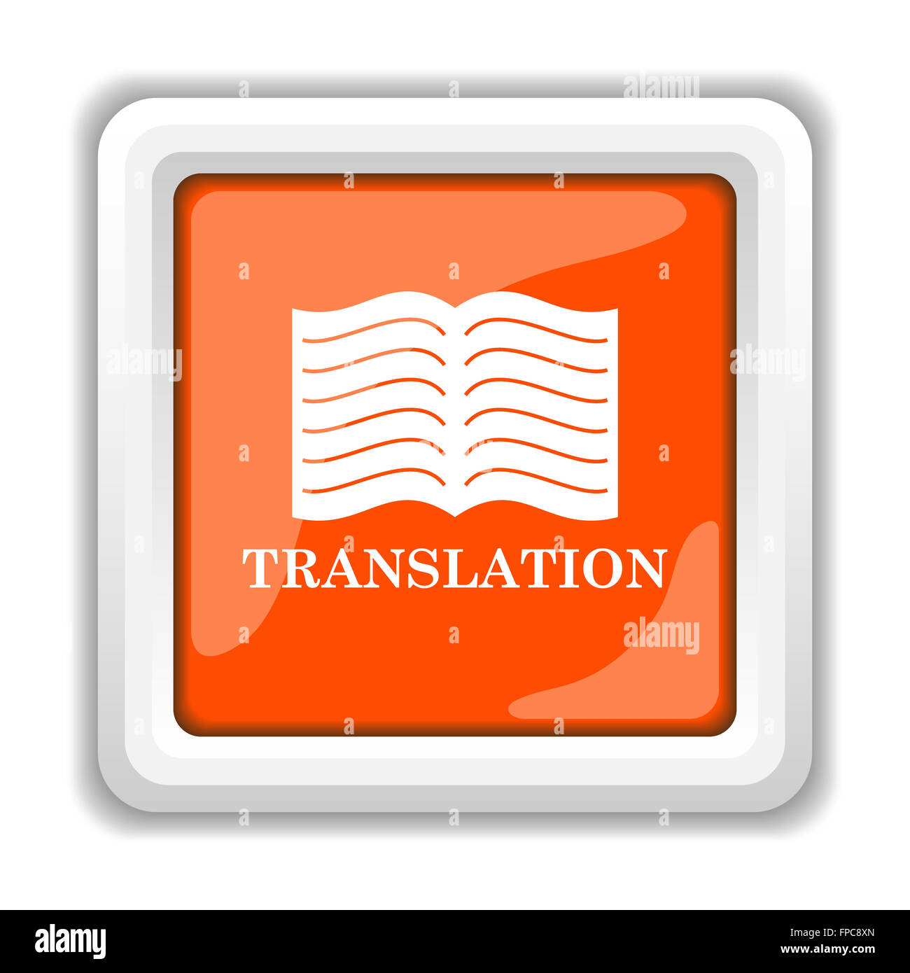Translation book icon Stock Photo - Alamy