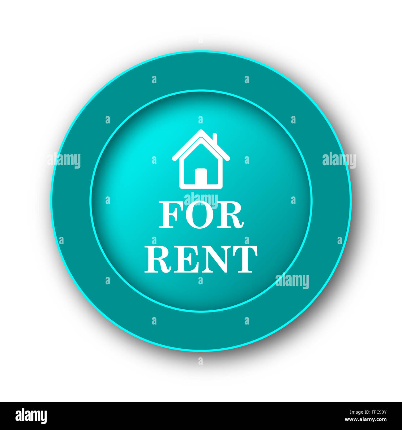 For rent icon. Internet button on white background Stock Photo - Alamy