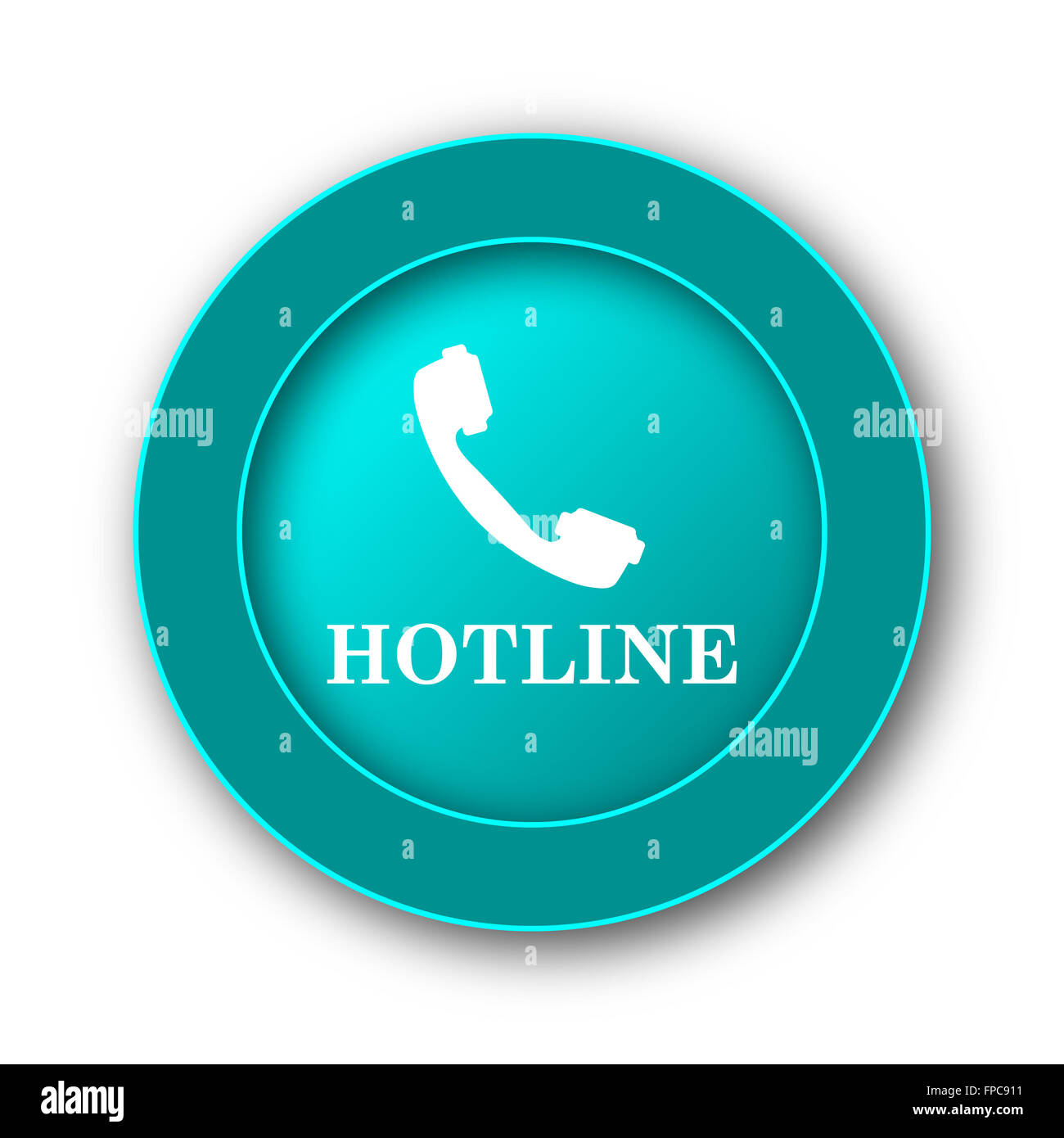 Hotline icon. Internet button on white background Stock Photo - Alamy