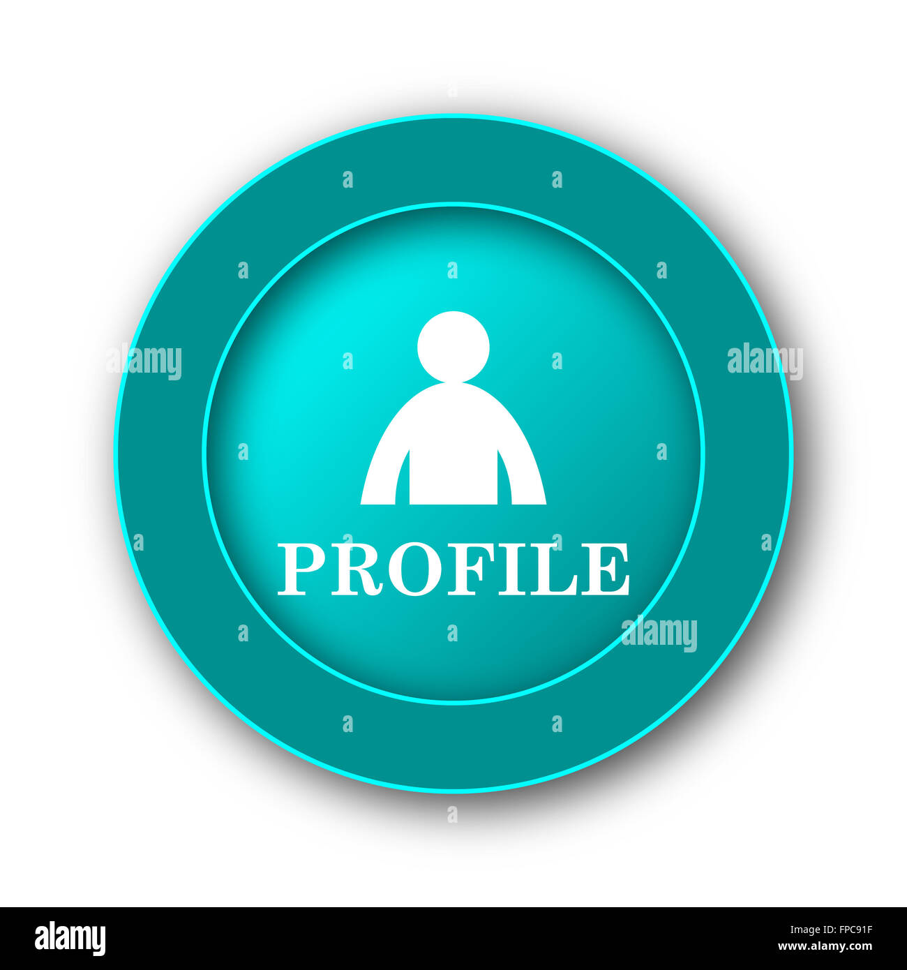 Profile icon. Internet button on white background Stock Photo - Alamy